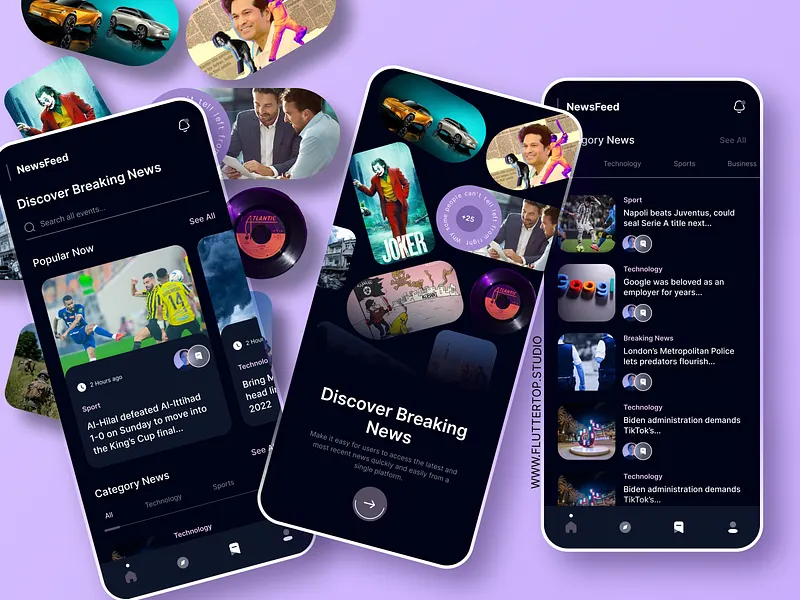 News App UI designs, themes, templates and downloadable graphic ...