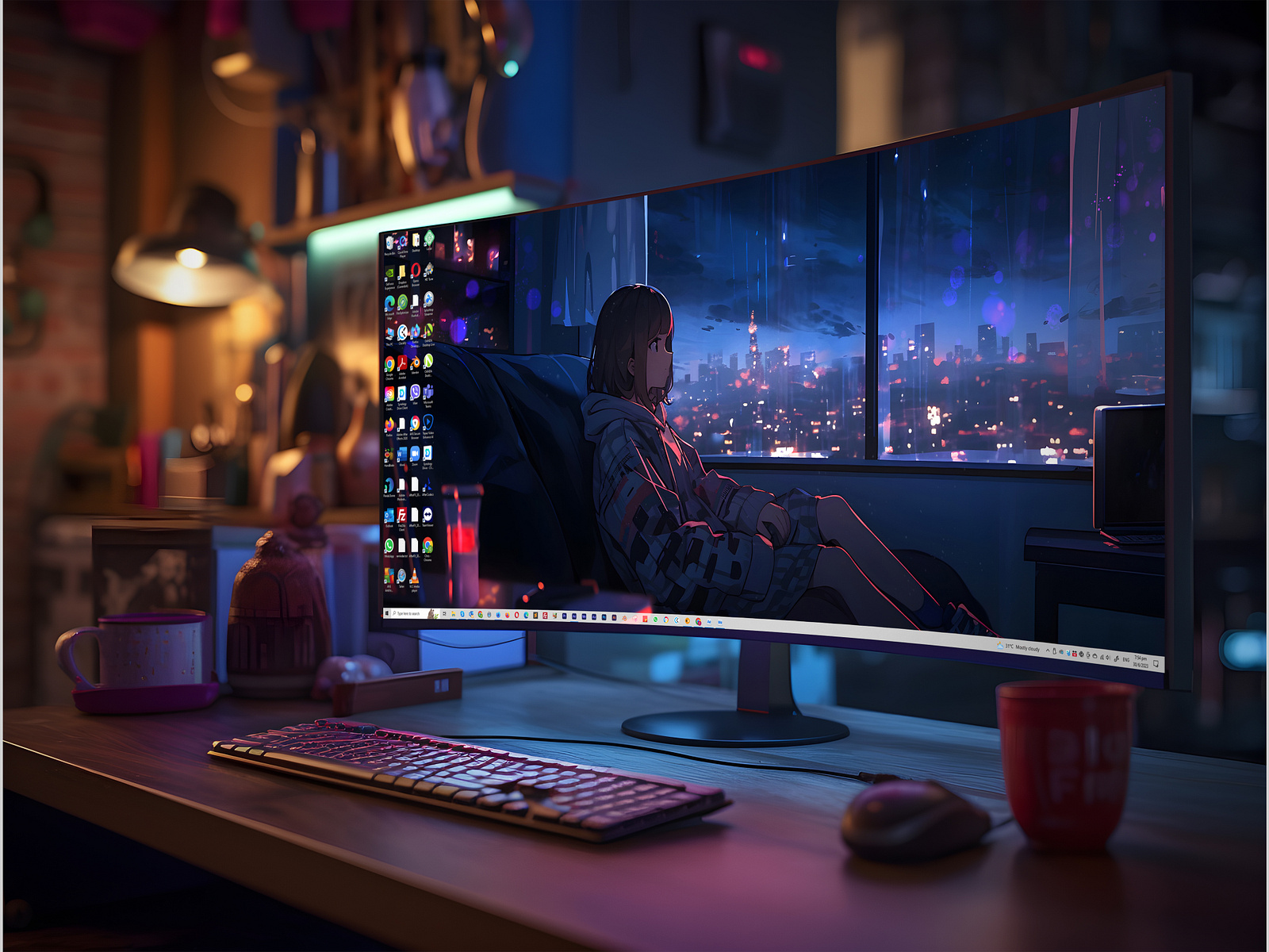 Ultrawide Desktop Monitor Display Mockup by Freelight Mockups on Dribbble