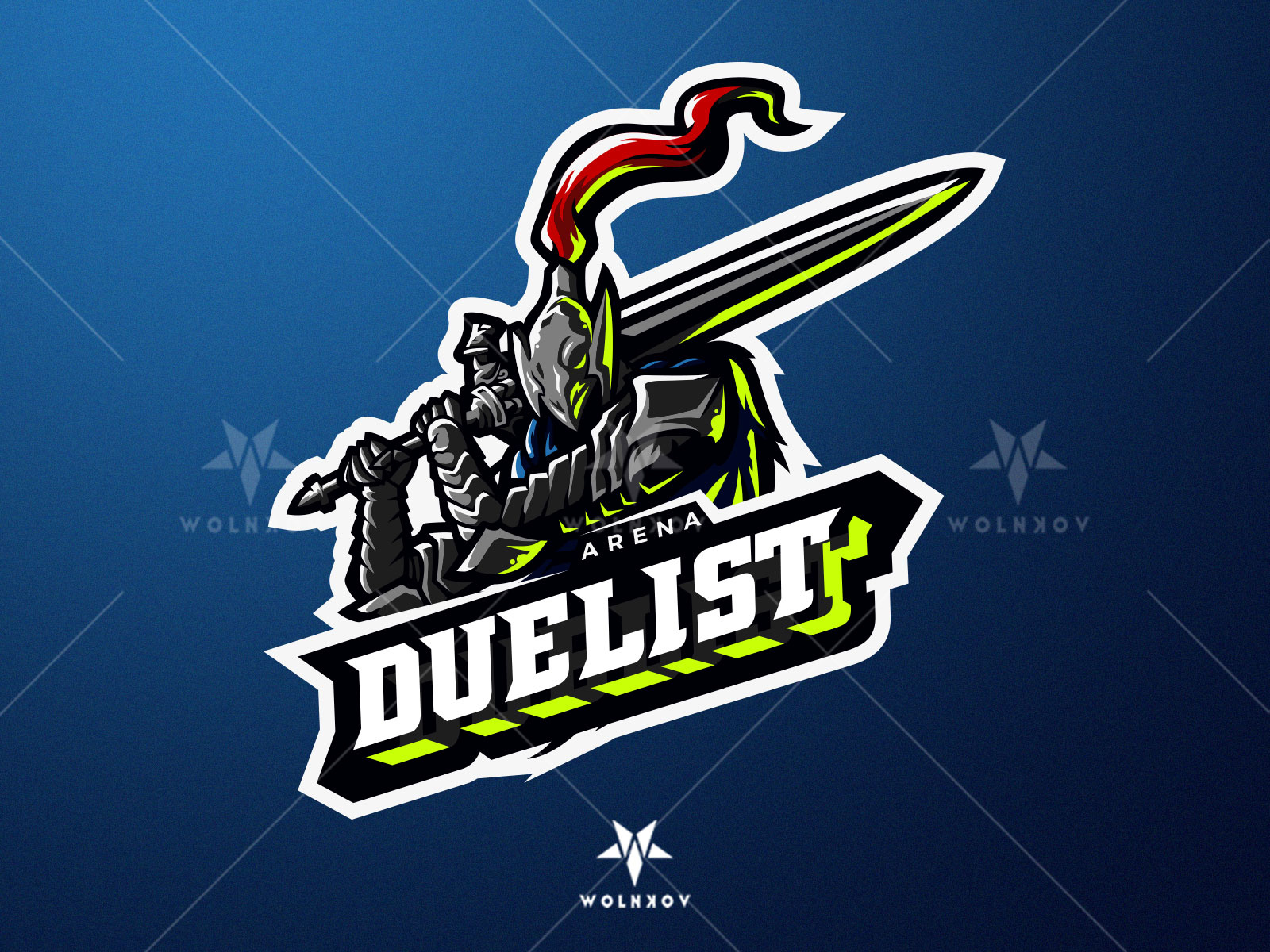 Arena Duelist Mascot Logo by Wolnkov on Dribbble