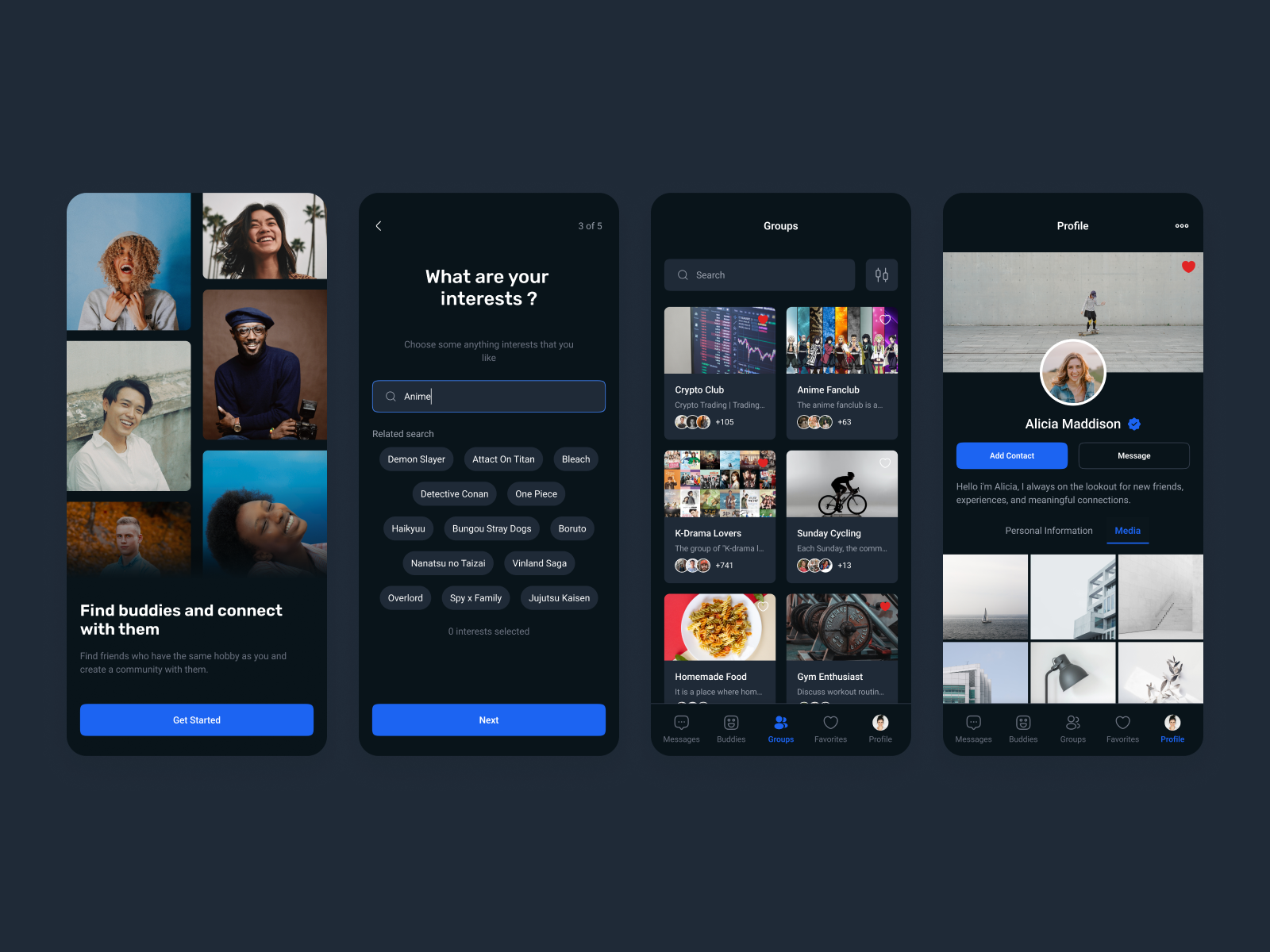 Heymate - Social Community Mobile App by uxwelist on Dribbble
