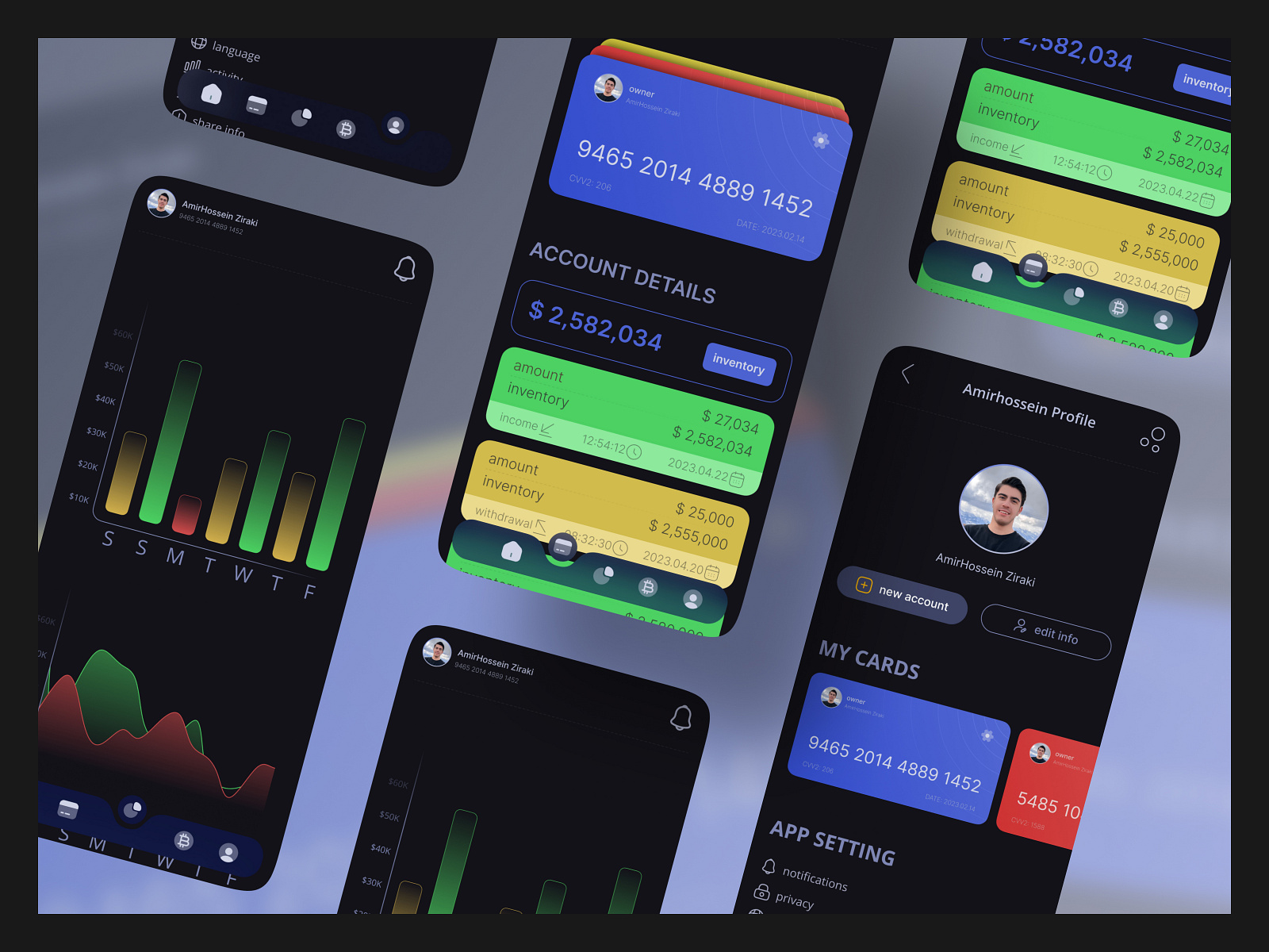 bank accounting app UI design by AmirHossein Ziraki on Dribbble