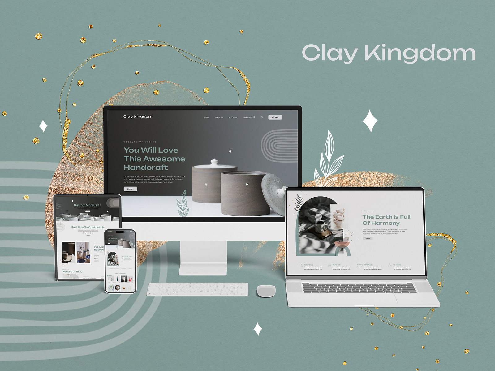 Clay Kingdom - Ceramic shop - Shopify website by Dot Creative Market on Dribbble
