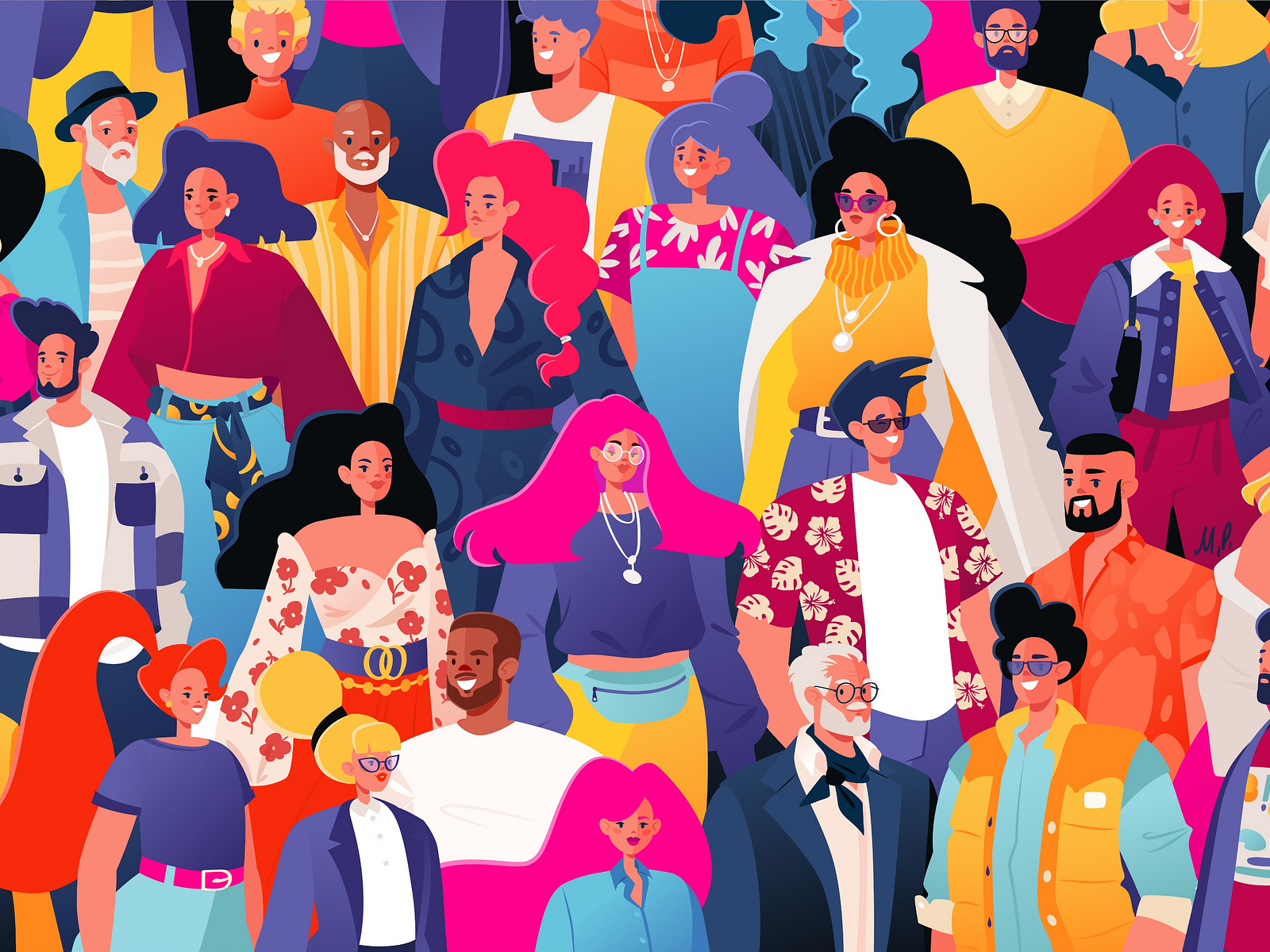 Diverse Characters. Illustration and applications. by MPetrovskaya on Dribbble