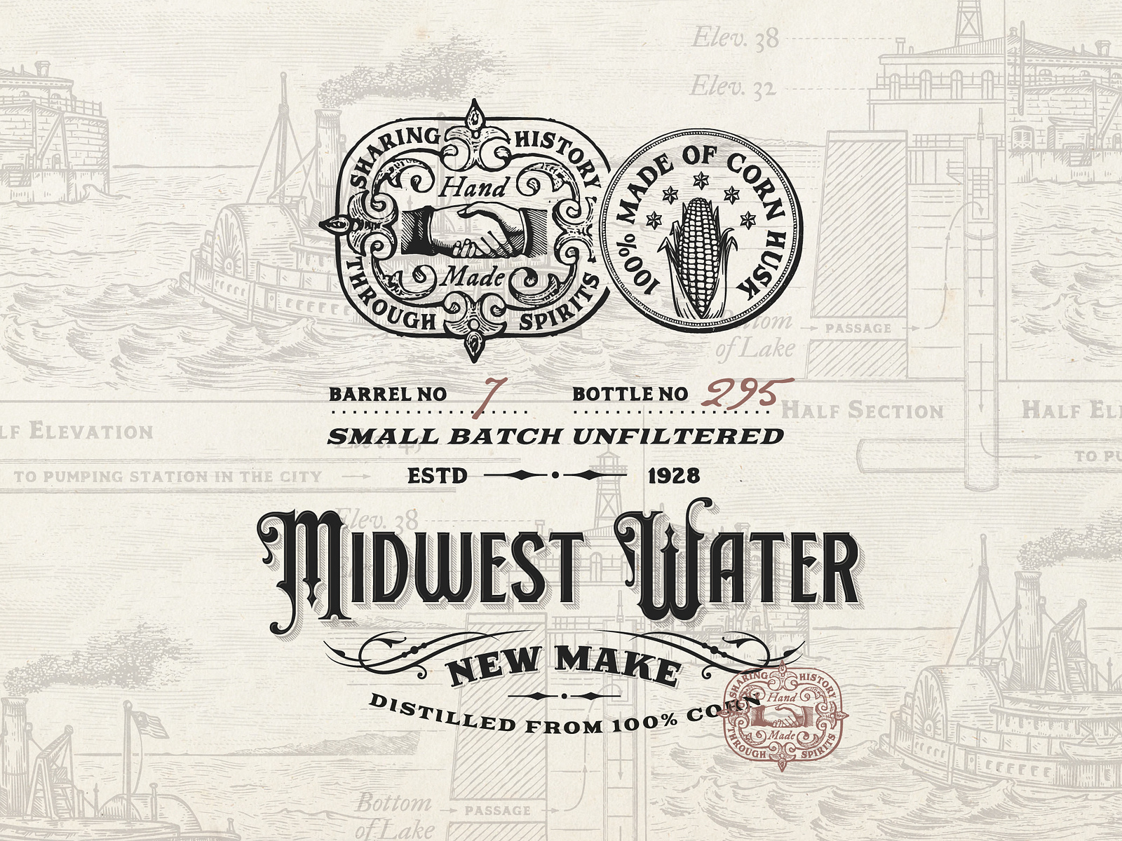 Midwest Water branding stamps by Dusan Sol on Dribbble