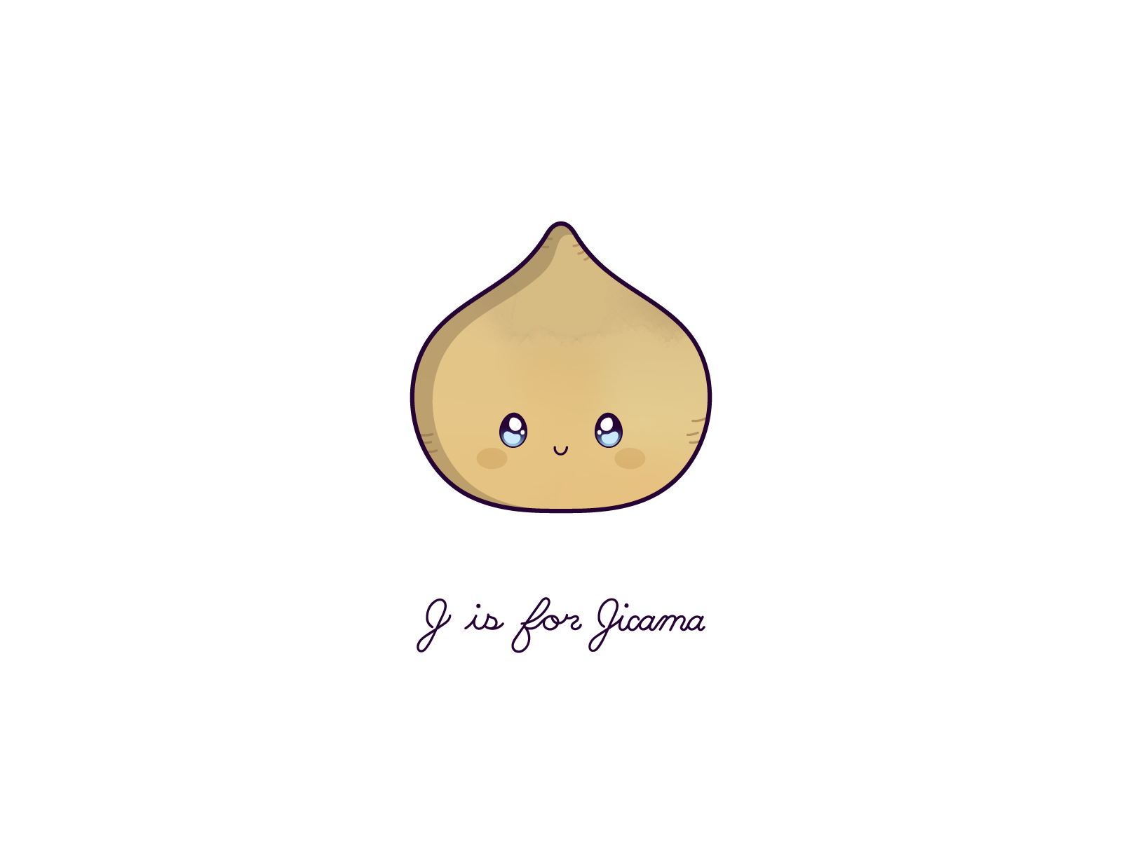 Day 126-365 J is for Jicama by Cherryink on Dribbble