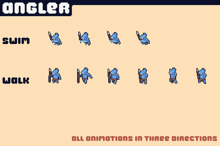 River Enemies Pixel Art for Tower Defense by 2D Game Assets on Dribbble