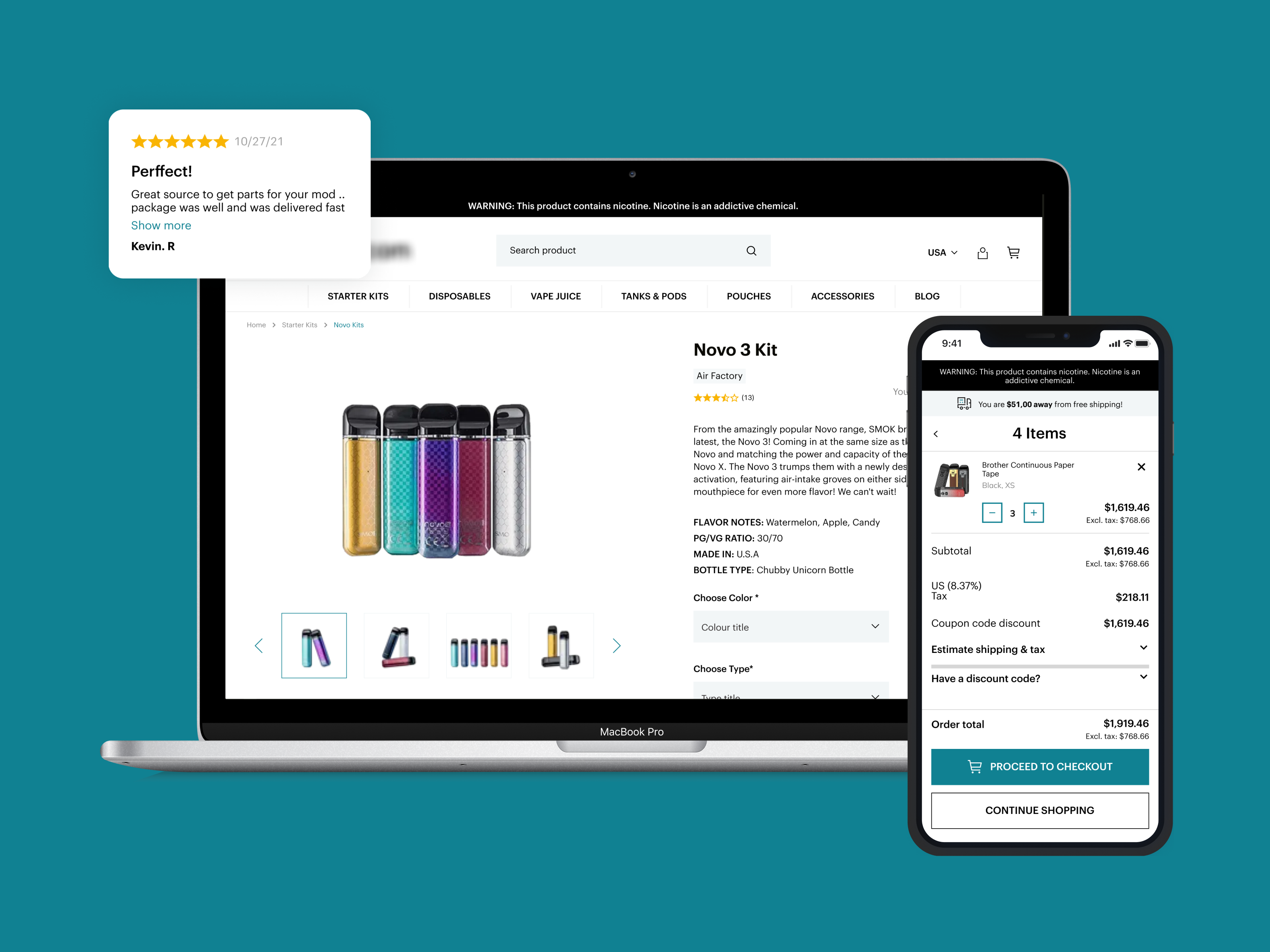 E-cigarette Online Store Design by scandiweb.creative on Dribbble