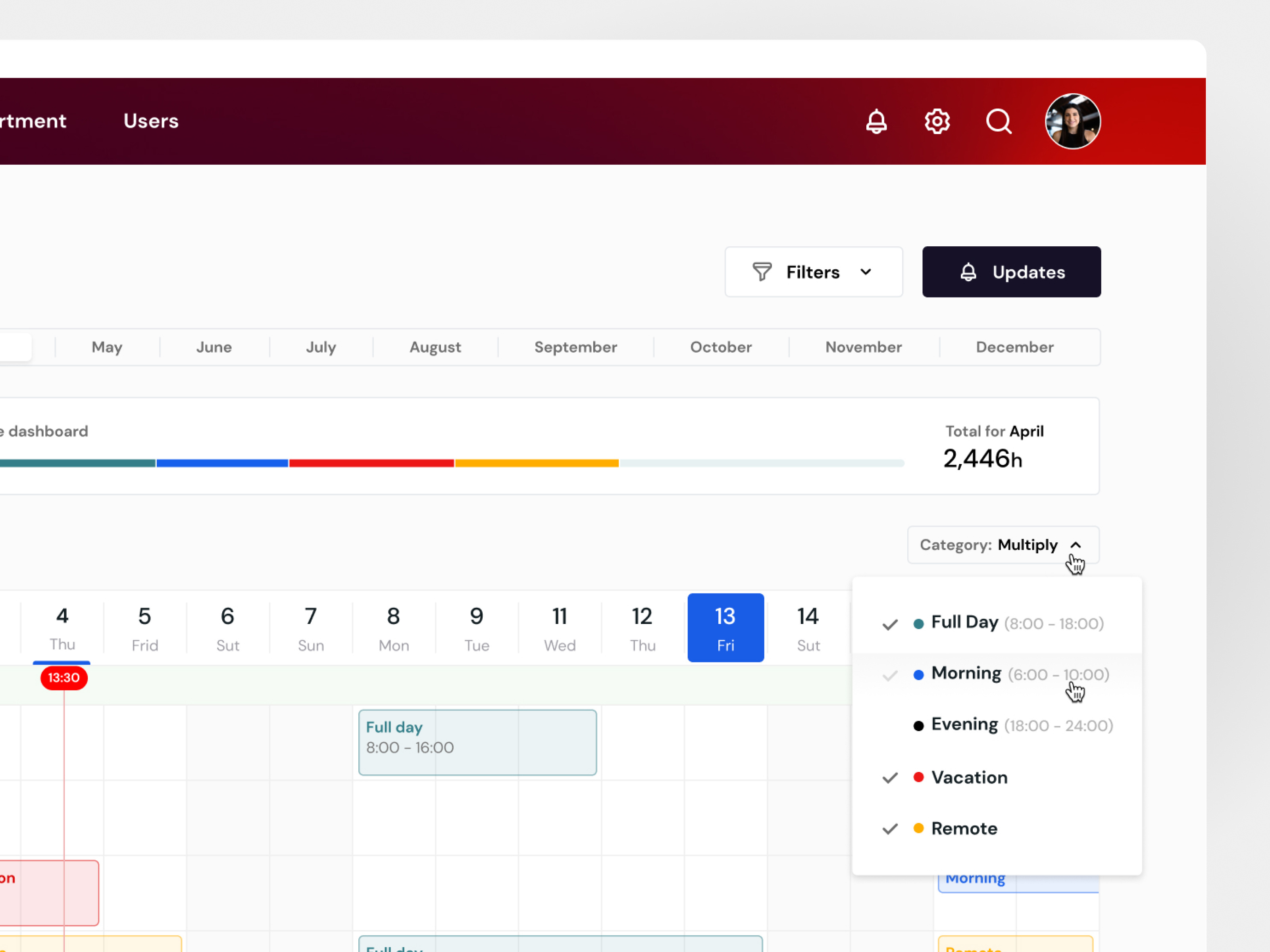 Schedule table + Figma file by Daryna Kurdysh on Dribbble