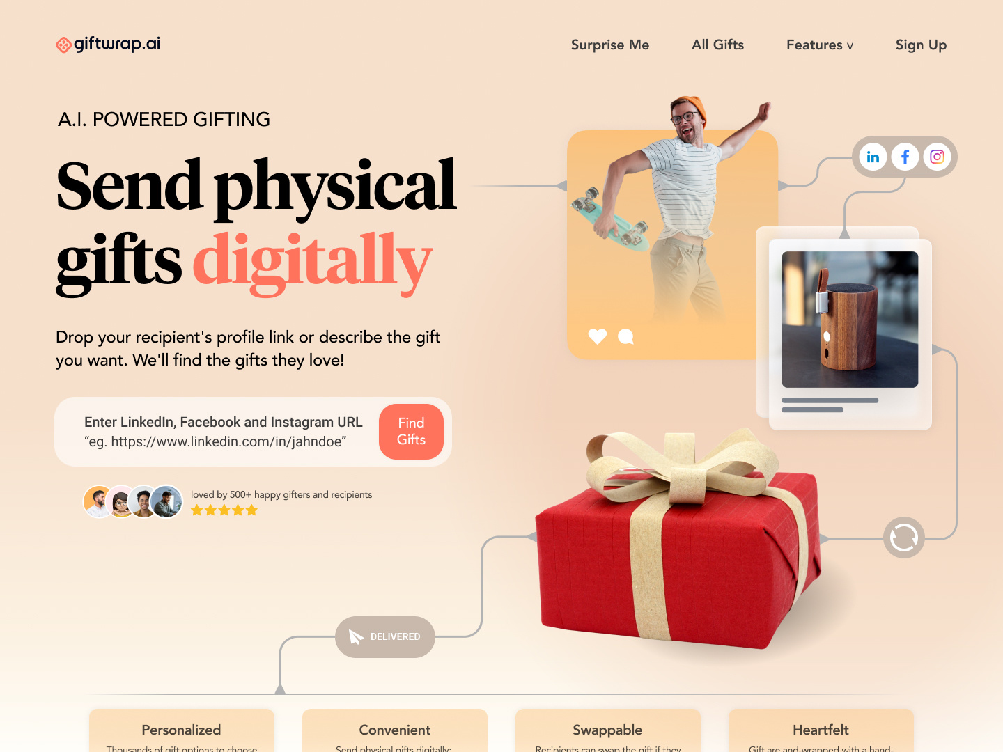 AI Smart Gifting - Landing Page by Anson Pan on Dribbble