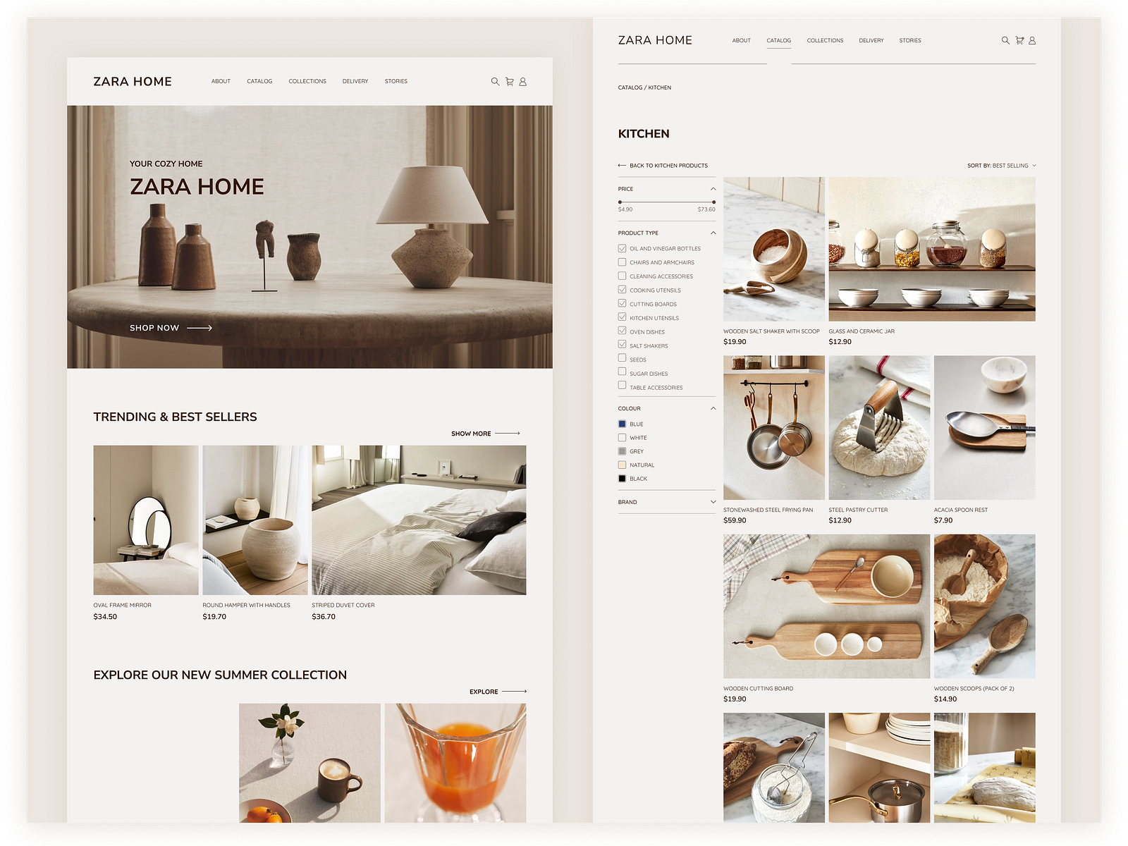 Zara Home Redesign Concept by Yuliya Shlyk on Dribbble