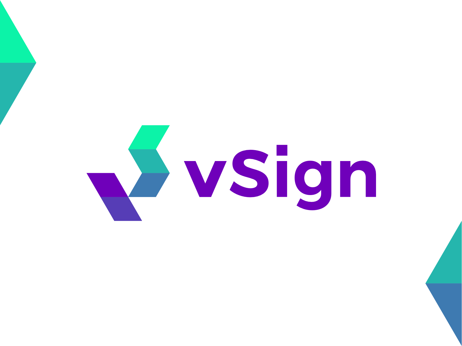 vSign, virtual verified signature logo design: V S folded paper by Alex Tass, logo designer on ...