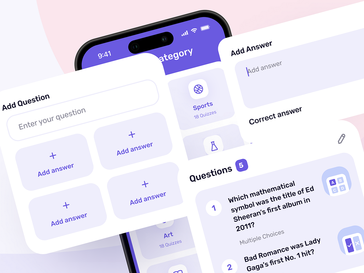 Browse thousands of Quiz App UI images for design inspiration | Dribbble
