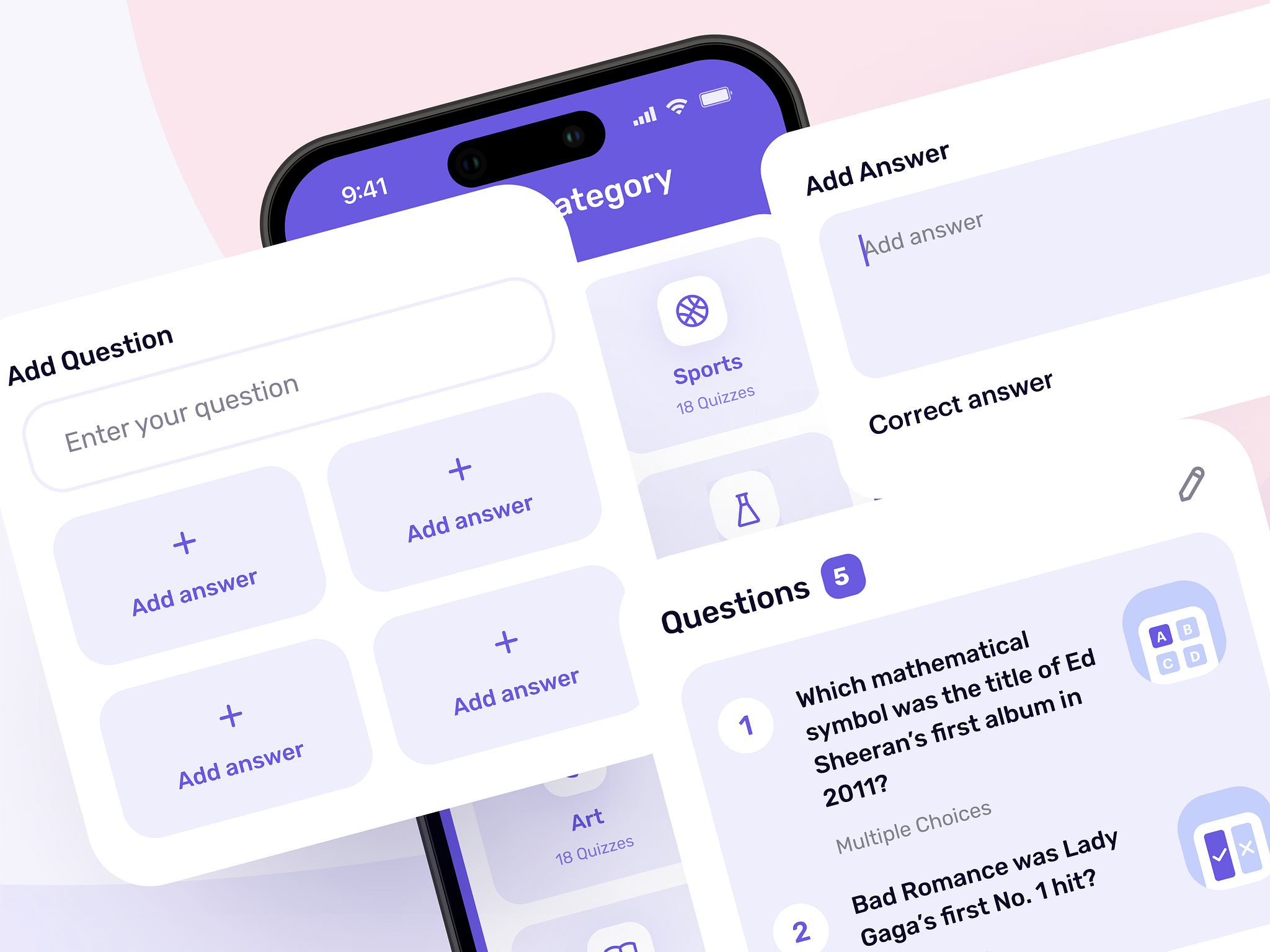 Queezy - Quiz App Design Elements by Illiyin Studio on Dribbble