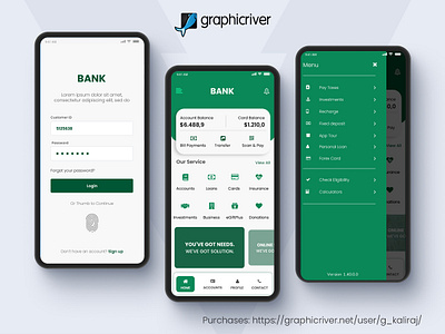 Bank app design User Interfaces by Kaliraj on Dribbble