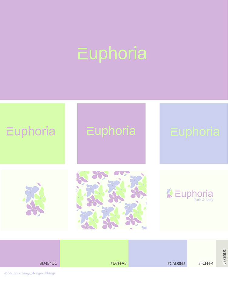 euphoria - logos, pattern, colors by Deeksha P on Dribbble