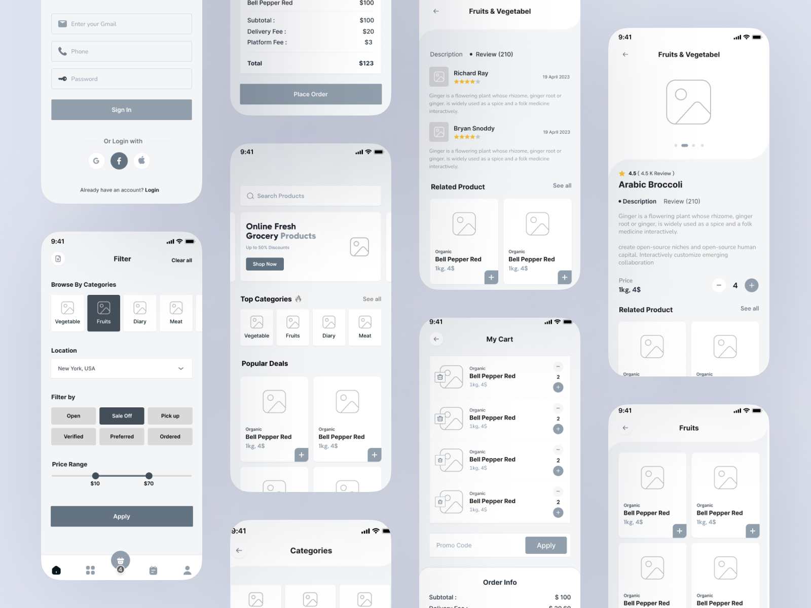 Grocery Market-Mobile app | UI/UX by Saiful Talukdar on Dribbble