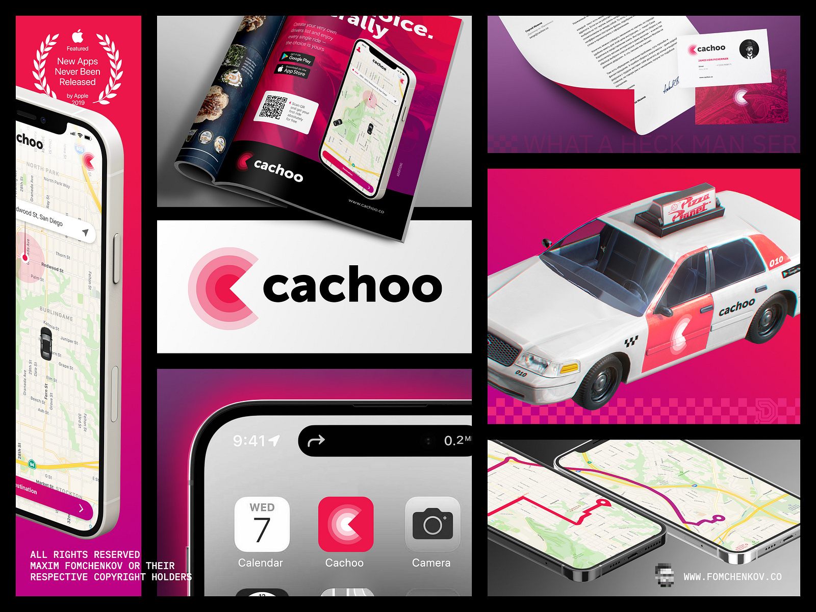 Cachoo Taxi Application — Random Grid by Maxim Fomchenkov on Dribbble
