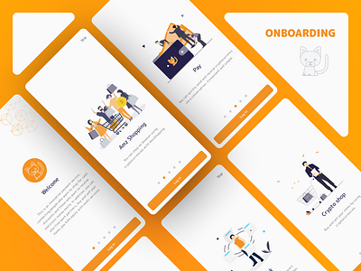 Onboarding screen - Mobile by Hung Nguyen on Dribbble