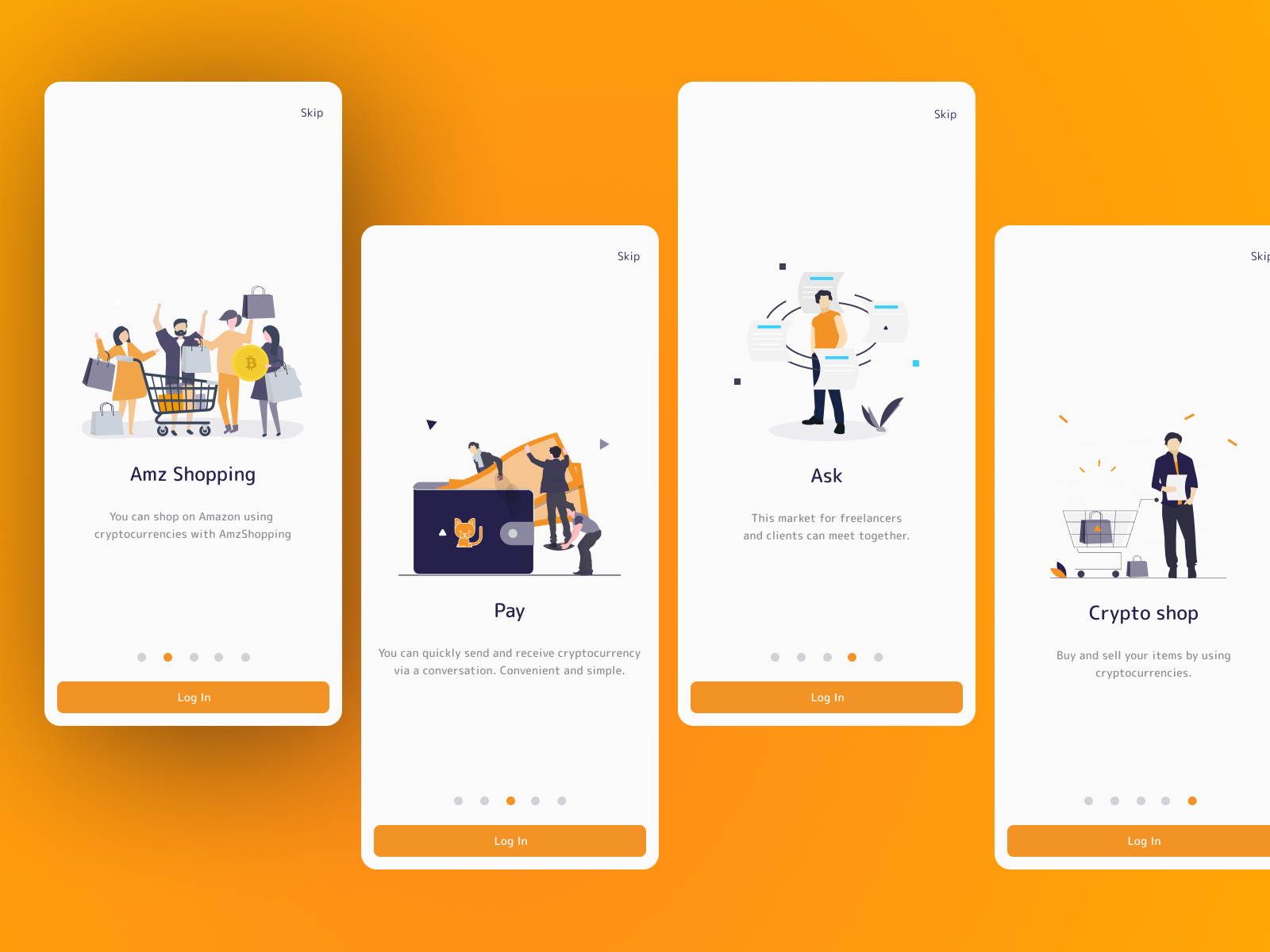 Onboarding screen - Mobile by TipoPlanet on Dribbble