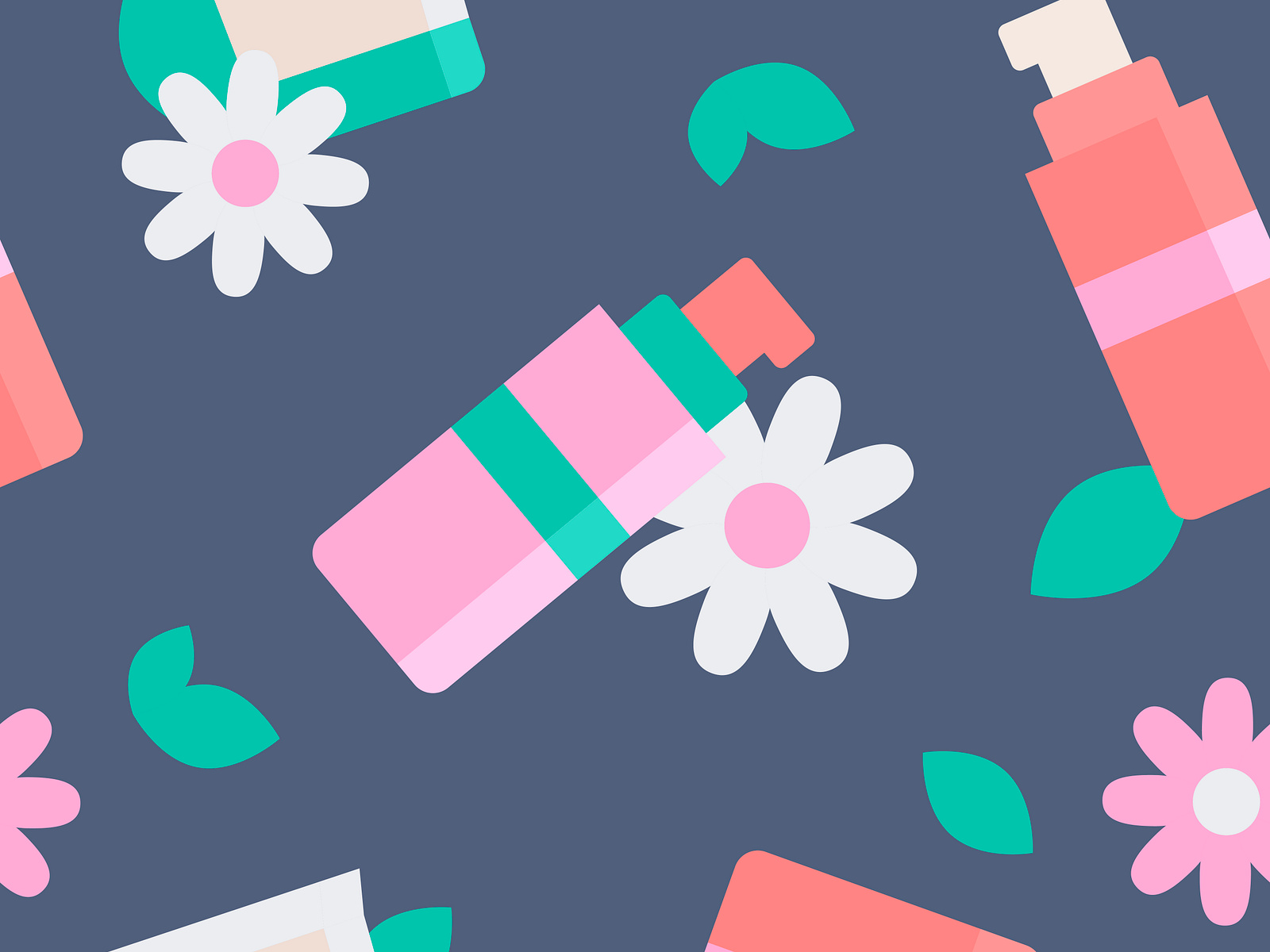 Cosmetics Seamless Pattern By Mariia Ivanova On Dribbble