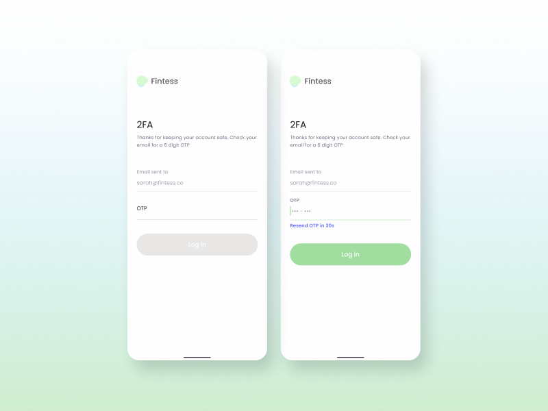 Log In Page Design for Fintech Platform with 2FA by Pooja Deepthi on ...