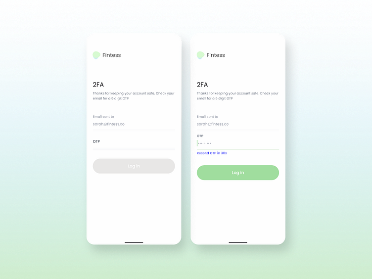 Log In Page Design for Fintech Platform with 2FA by Pooja Deepthi on ...