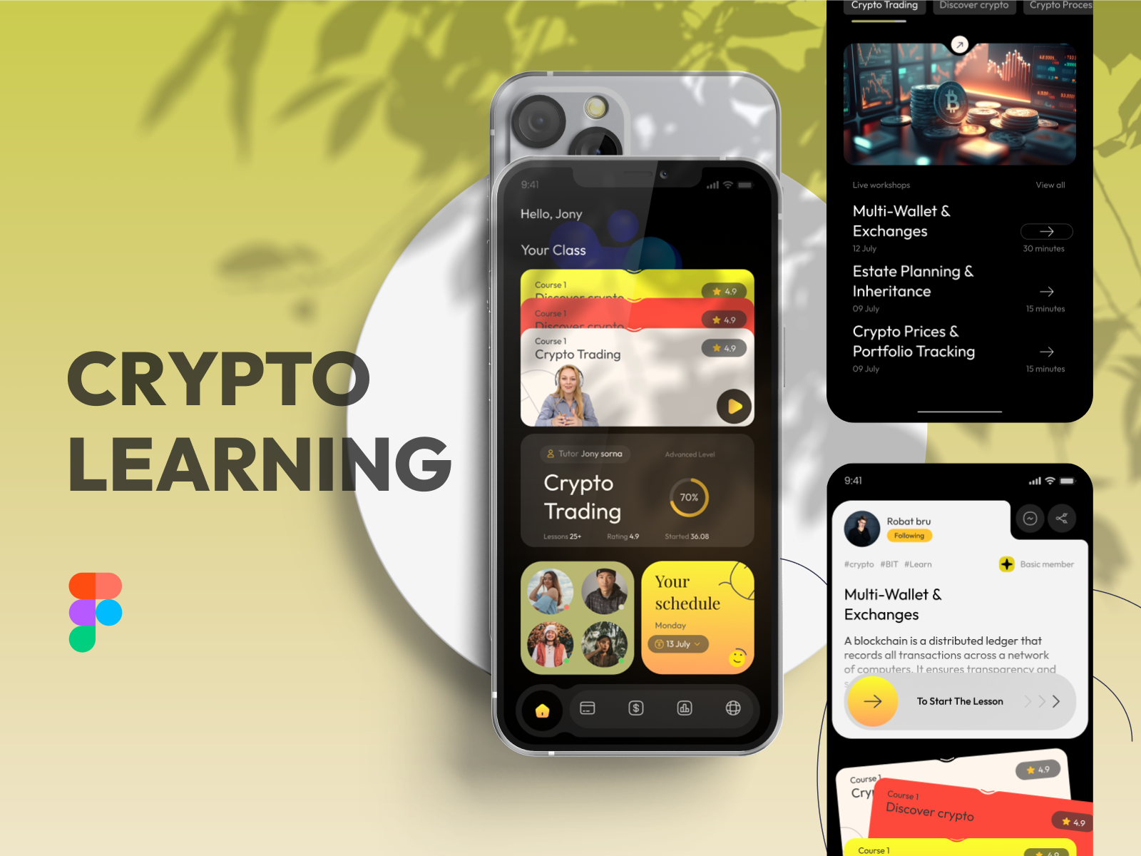 Crypto Learning Mobile App UI Design by Habibur Rahman | UI/UX & Brand ...