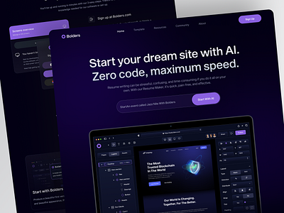 Bolders - Website Builder Landing Page by Anam Khoirul for Korsa on ...