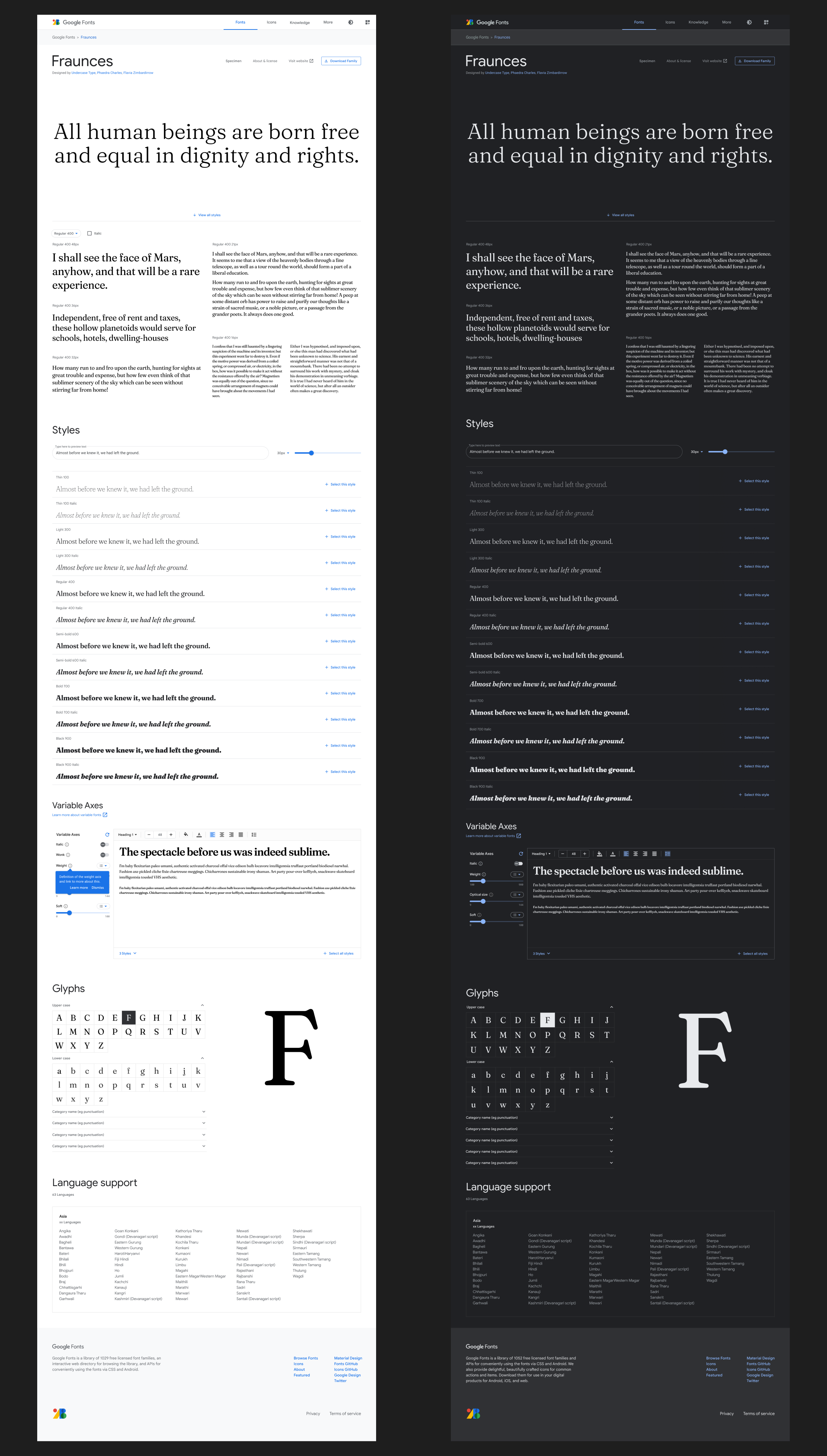 Google Fonts Redesign by Kevin Korpi for Hold Fast Studio on Dribbble