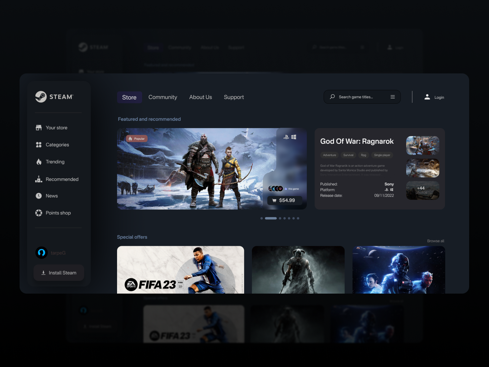 STEAM Website Redesign - Modern UI Design by Petar Kajba on Dribbble