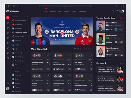 Browse thousands of Sports App UI images for design inspiration | Dribbble