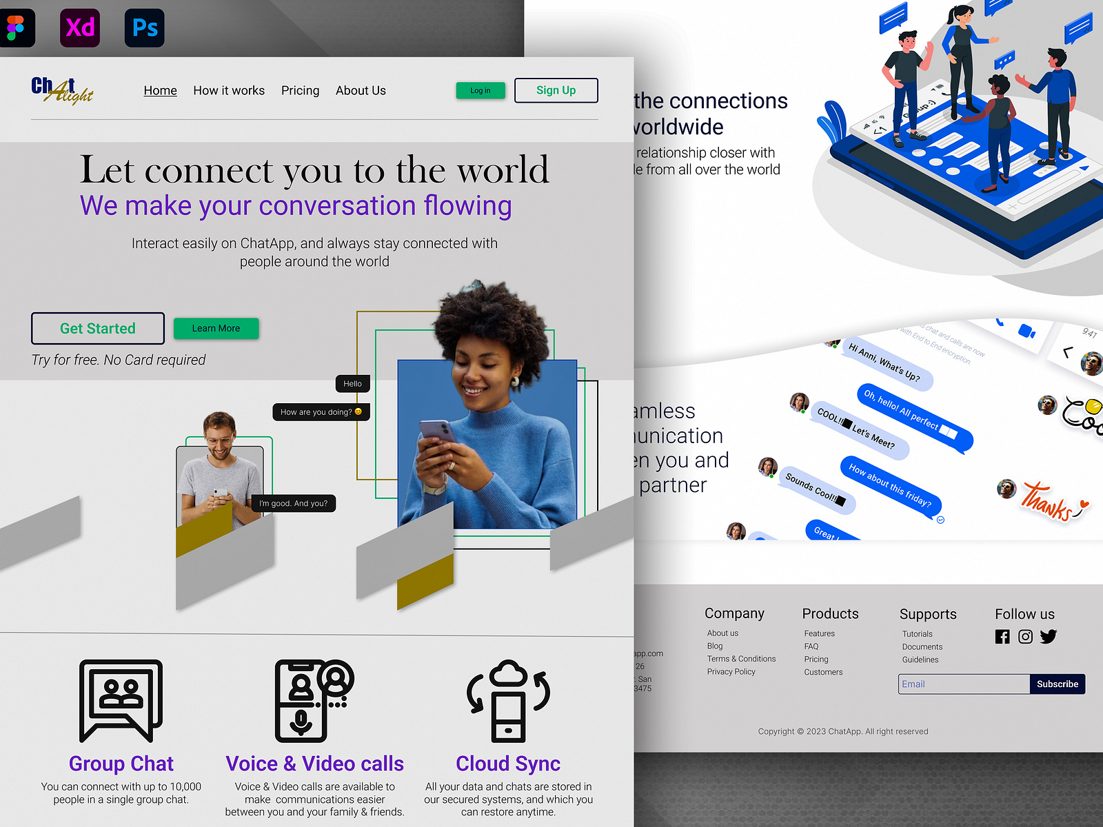 ChatAlight Homepage/Landing page by Ibrahim Akinbola on Dribbble ChatAlight Homepage/Landing page by Ibrahim Akinbola on Dribbble