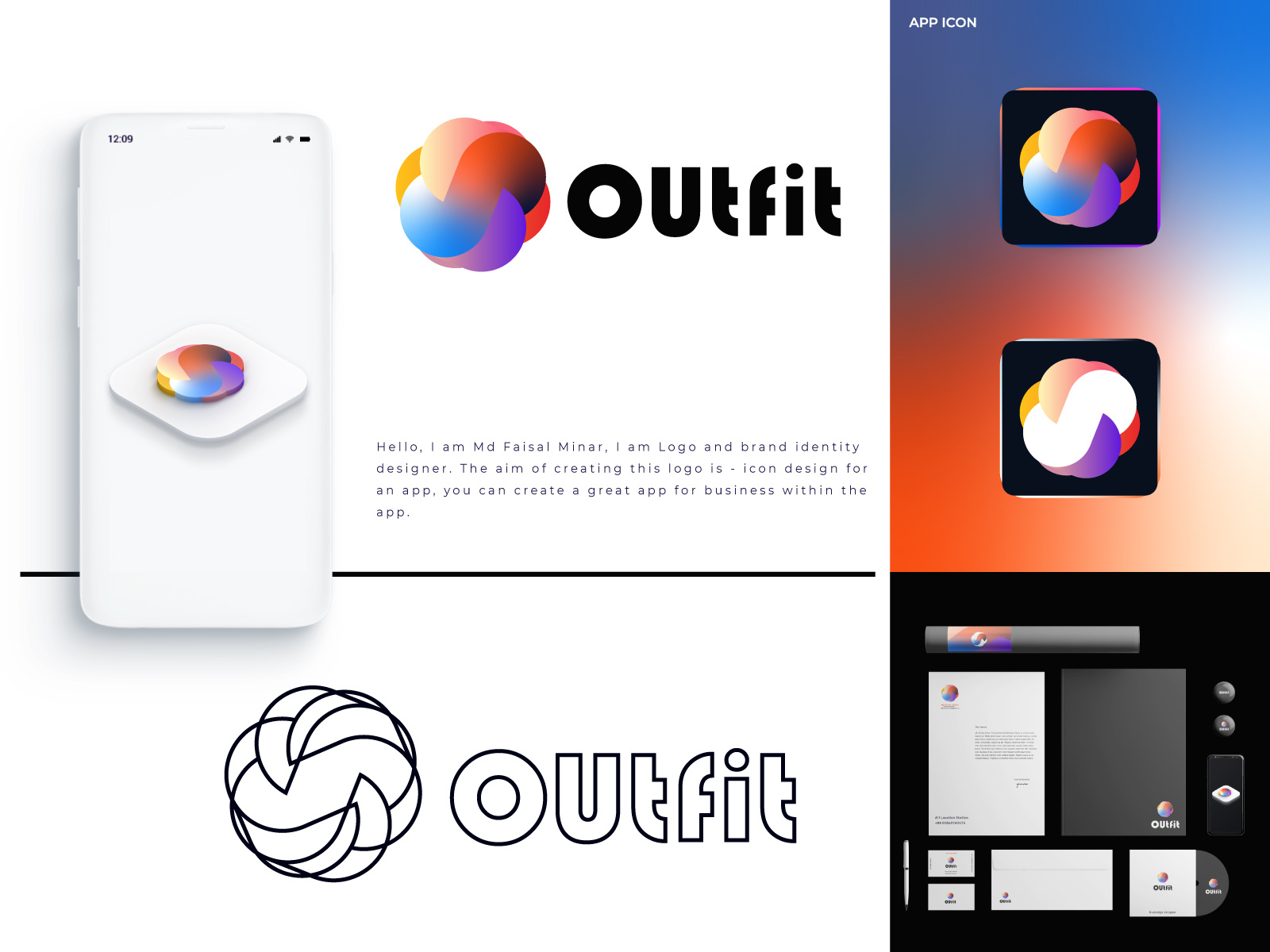 outfit app icon logo by MD Faisal Minar on Dribbble