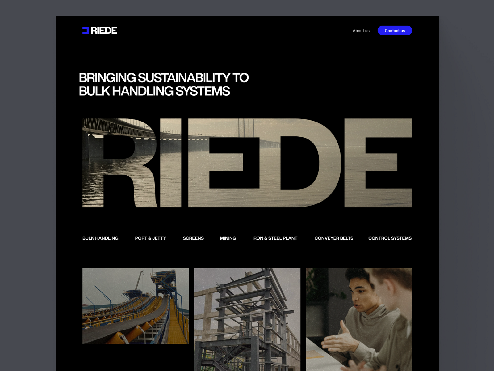 Riede Engineering Website Design by Karun Suresh on Dribbble
