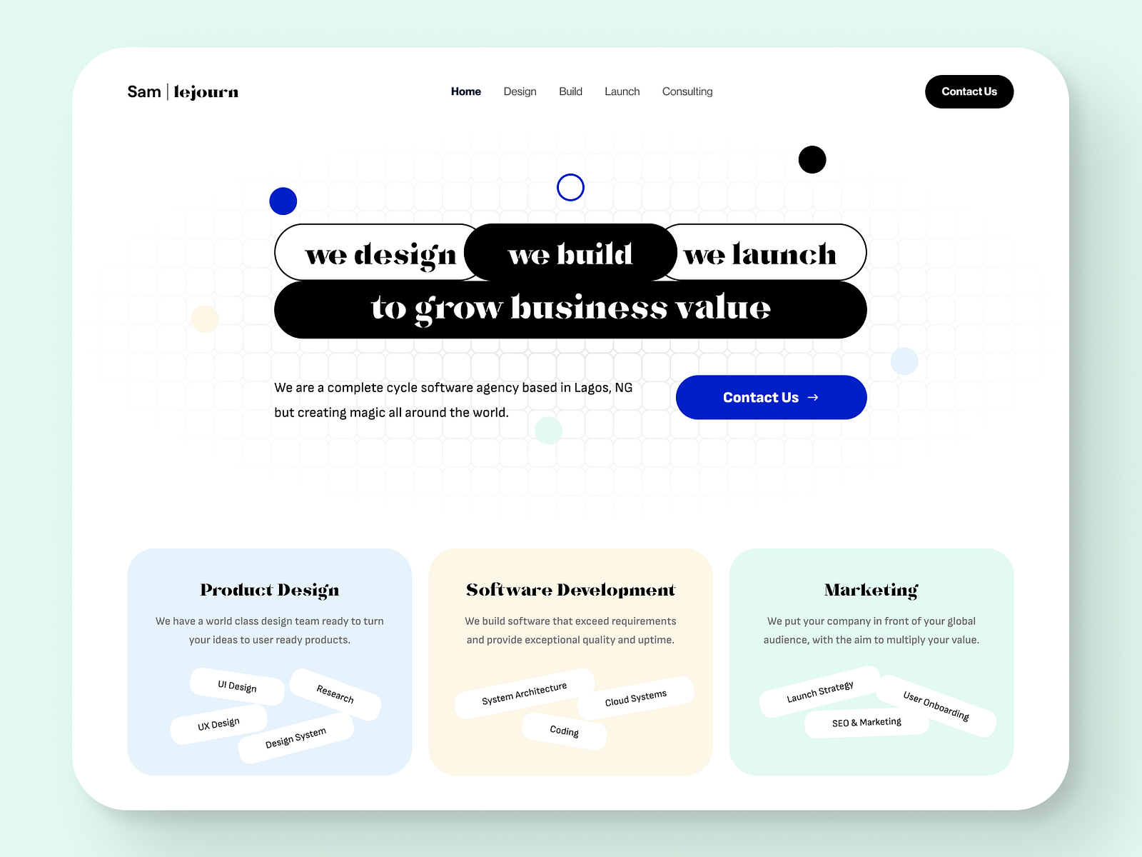 Software Agency Website by LeJourn on Dribbble
