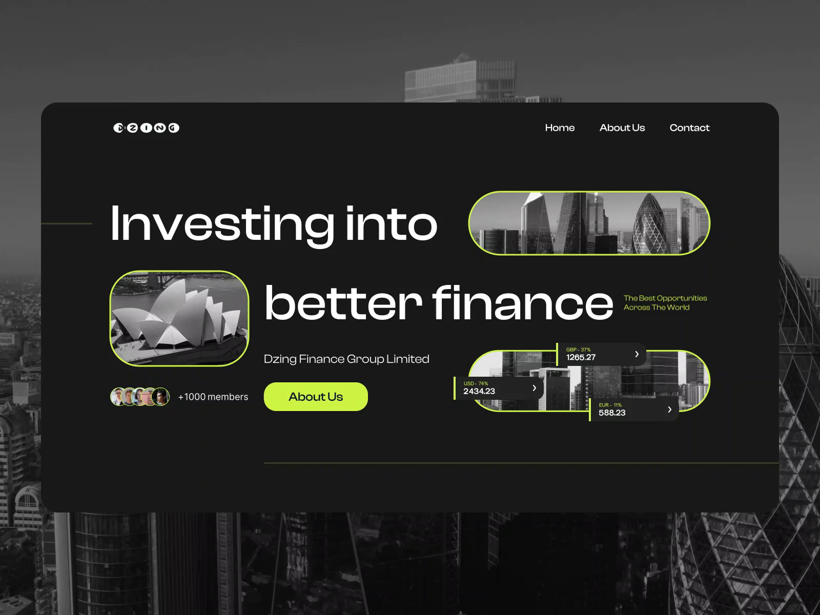 Dzing Finance Landing page by Gapsy Studio on Dribbble