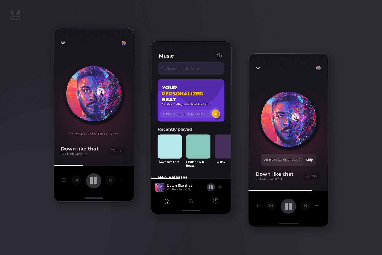 Minimal Music App UI Concept by Aniket Bhausaheb Kharat on Dribbble