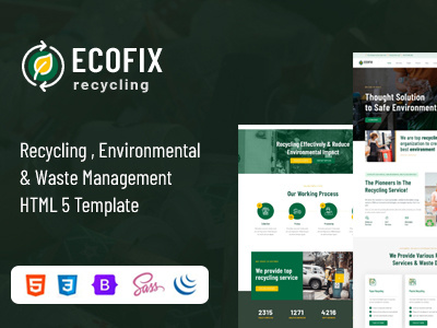 Ecofix - Recycling Services & Waste Management HTML Template by Iidea ...