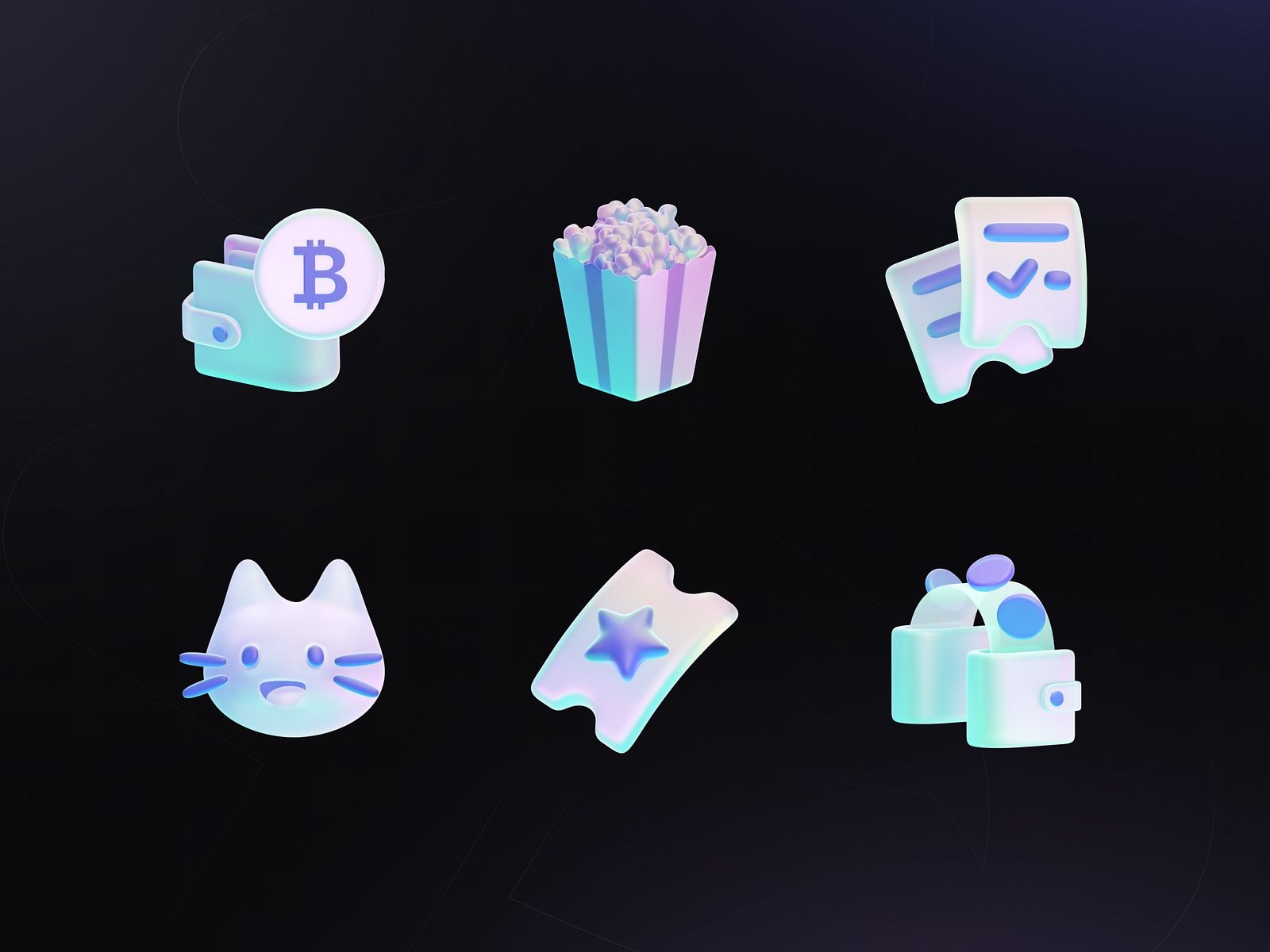 Bookmaker.xyz: 3D icons by Maria Soloveva for Flatstudio on Dribbble