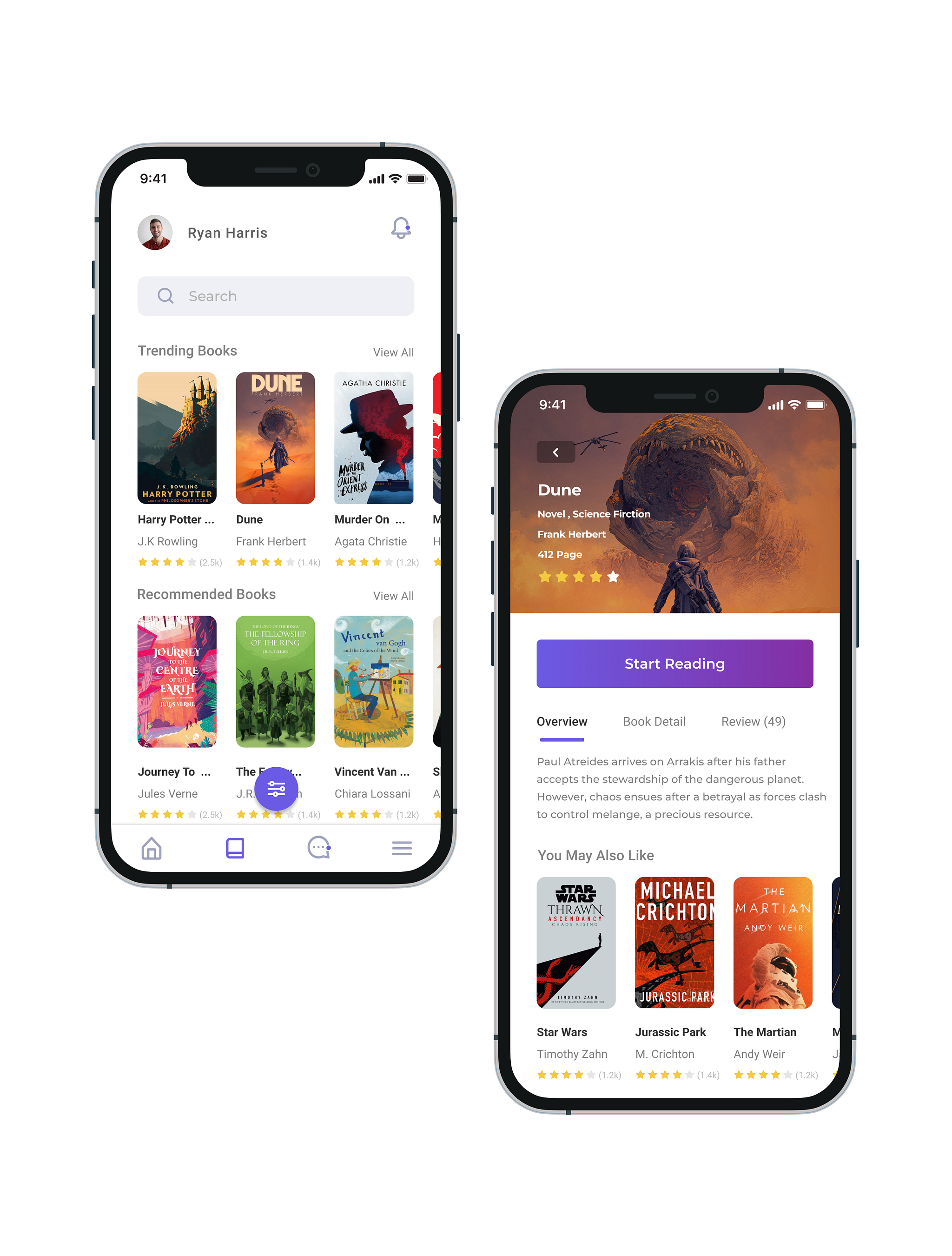 Book Reading App UI Design by Davit Karpikyan on Dribbble
