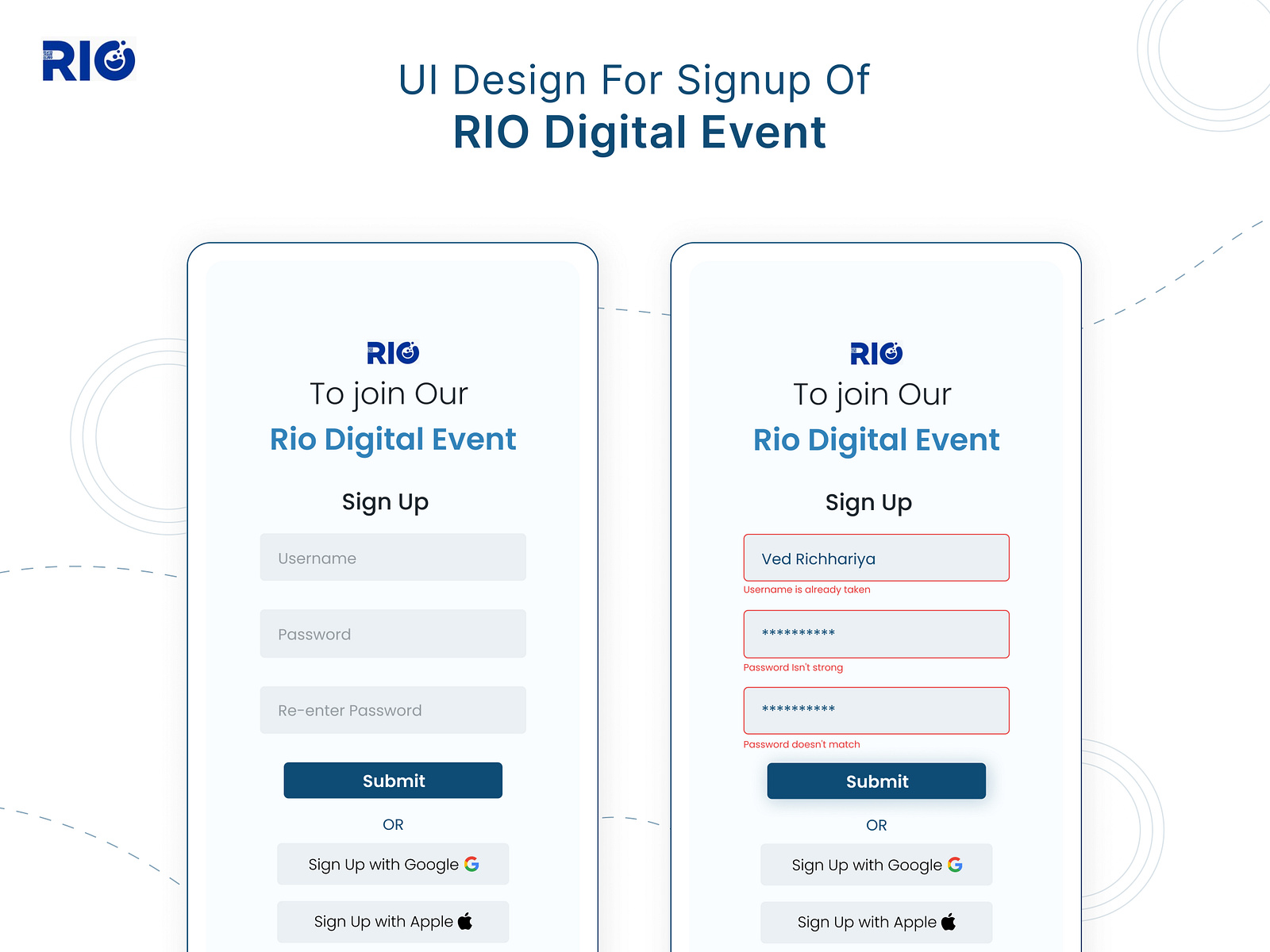 Sign Up Page UI Design by Ved Richhariya on Dribbble