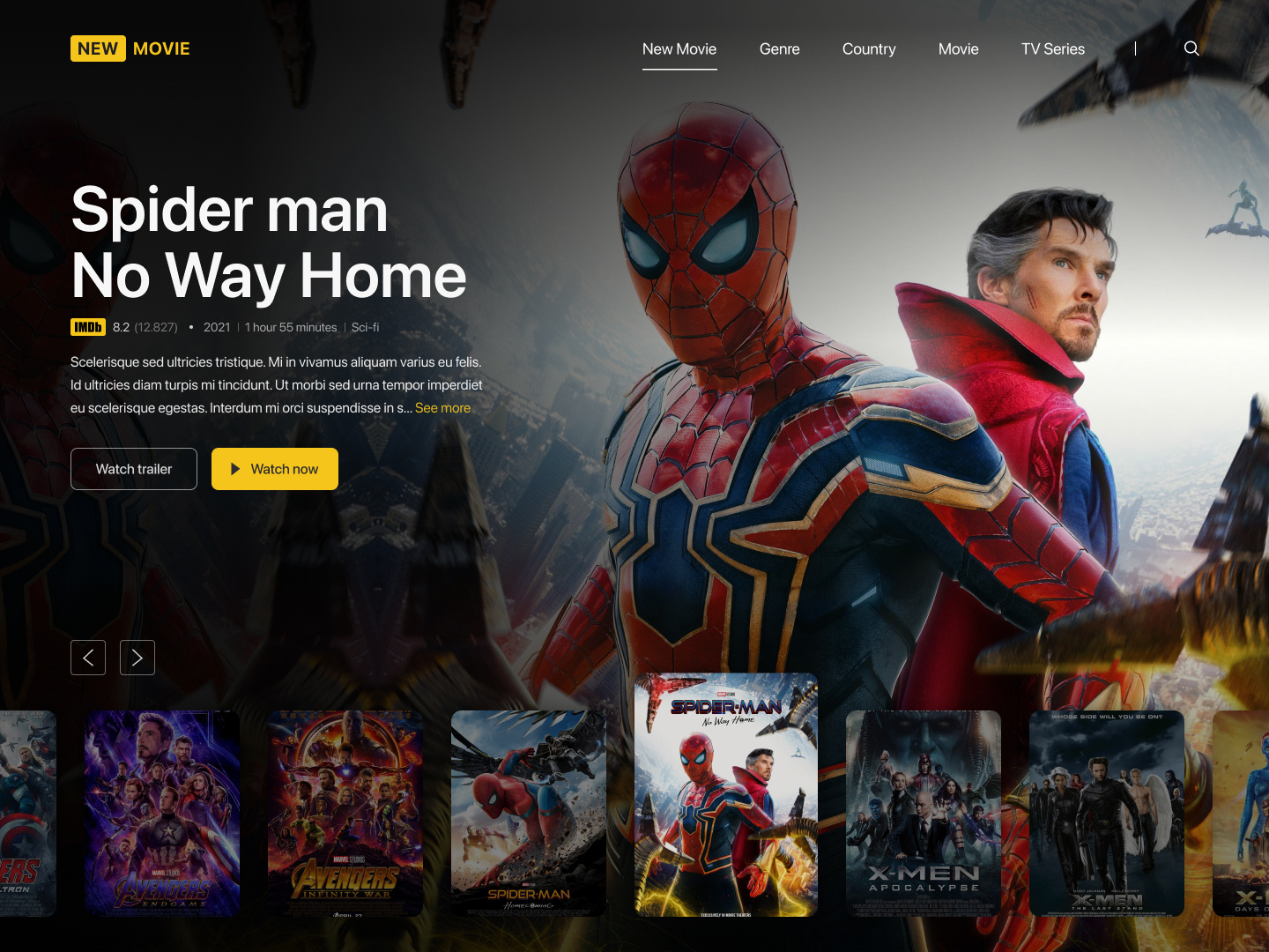 Website Movie designs, themes, templates and downloadable graphic ...