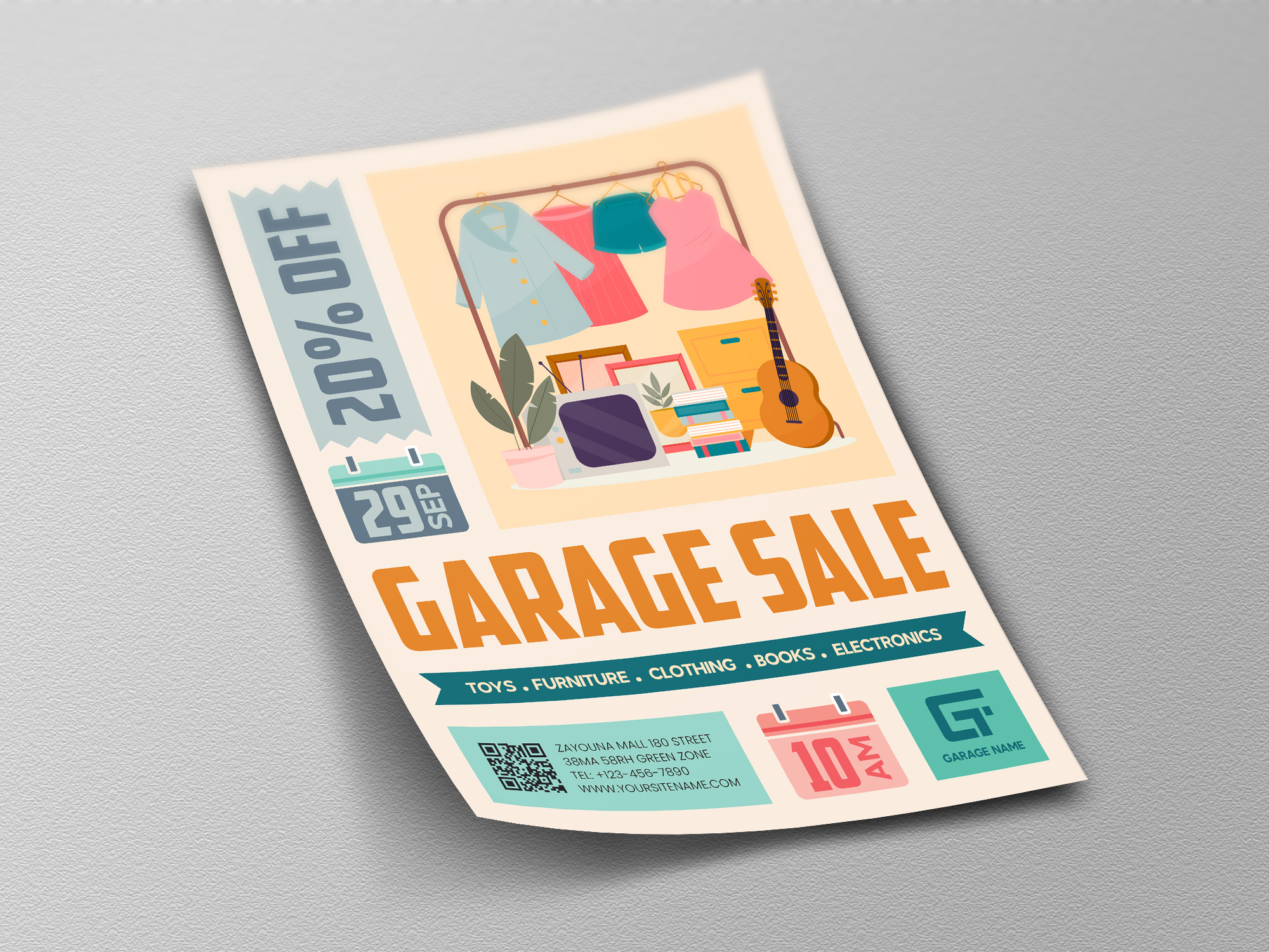 Garage Sales Flyer Template by OWPictures on Dribbble