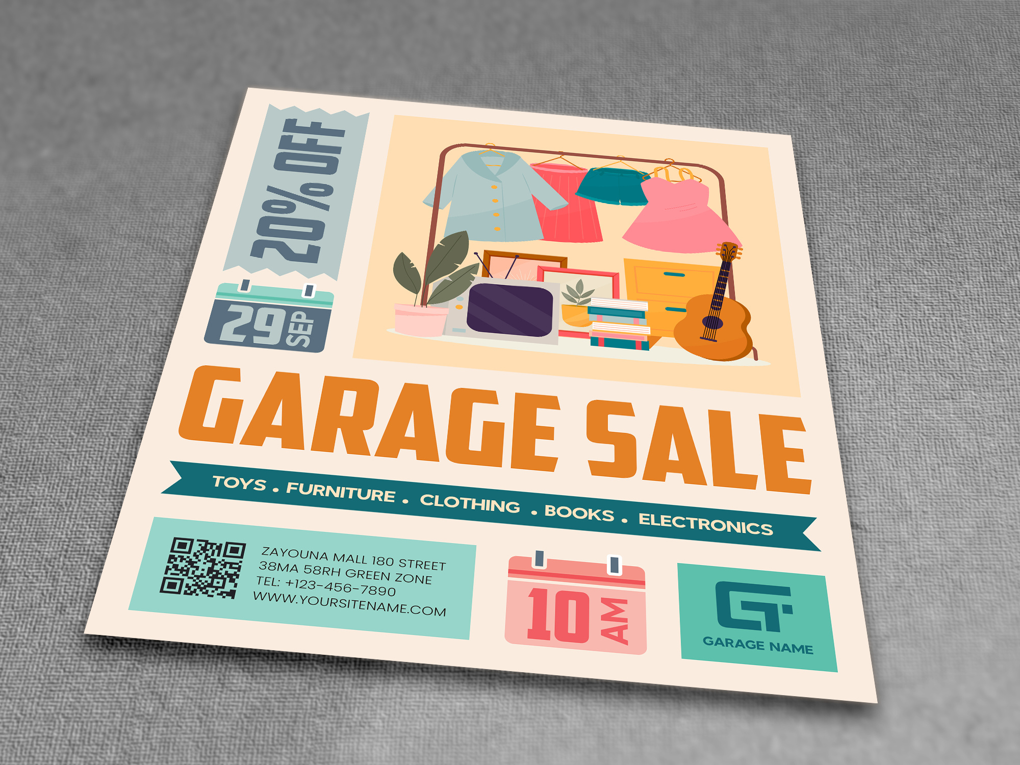 Garage Sales Flyer Template by OWPictures on Dribbble