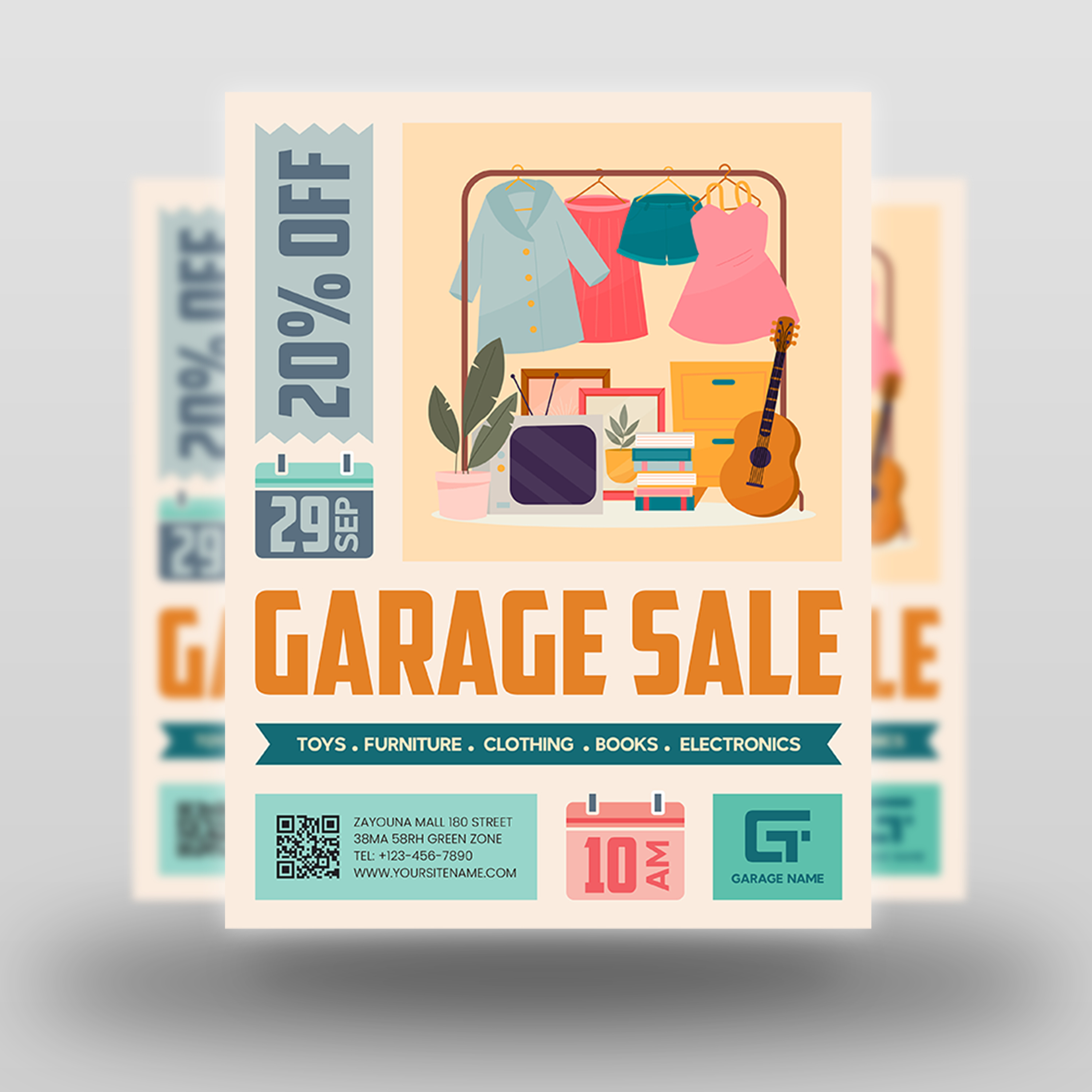 Garage Sales Flyer Template by OWPictures on Dribbble