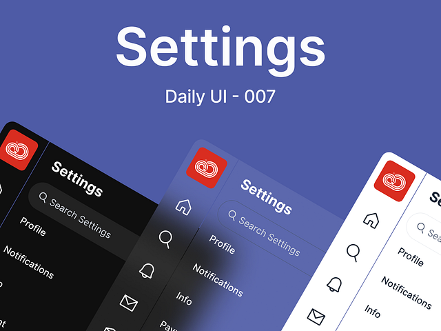 Settings UI designs, themes, templates and downloadable graphic ...