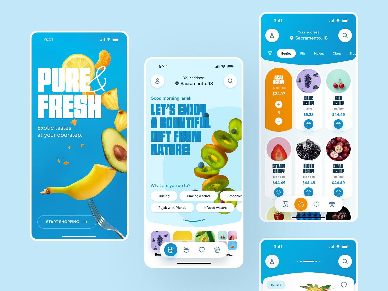 Pure&Fresh - Grocery App by S. Andreans for Hypocreate on Dribbble