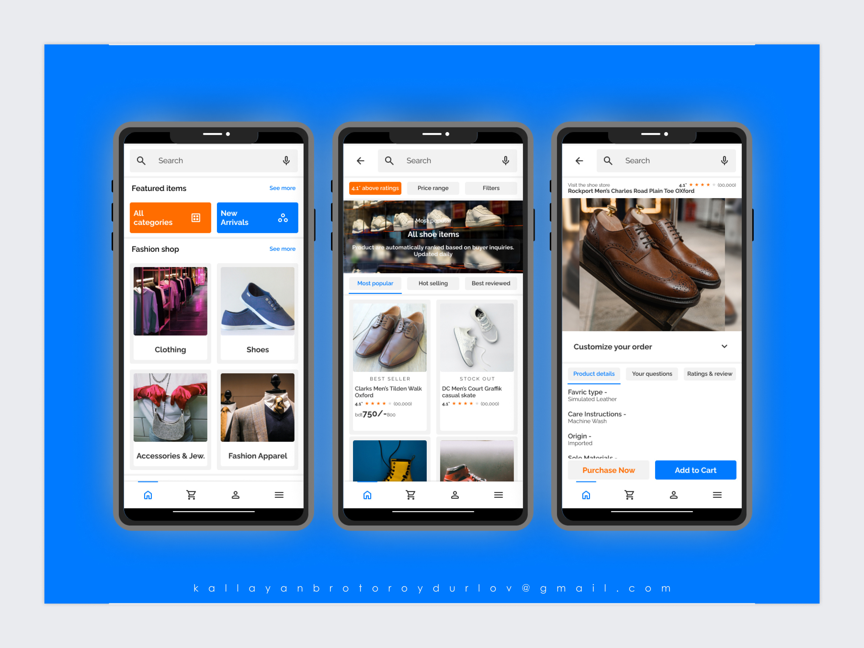 E-commerce Product Listing page app screen - UI design by K Broto Roy ...