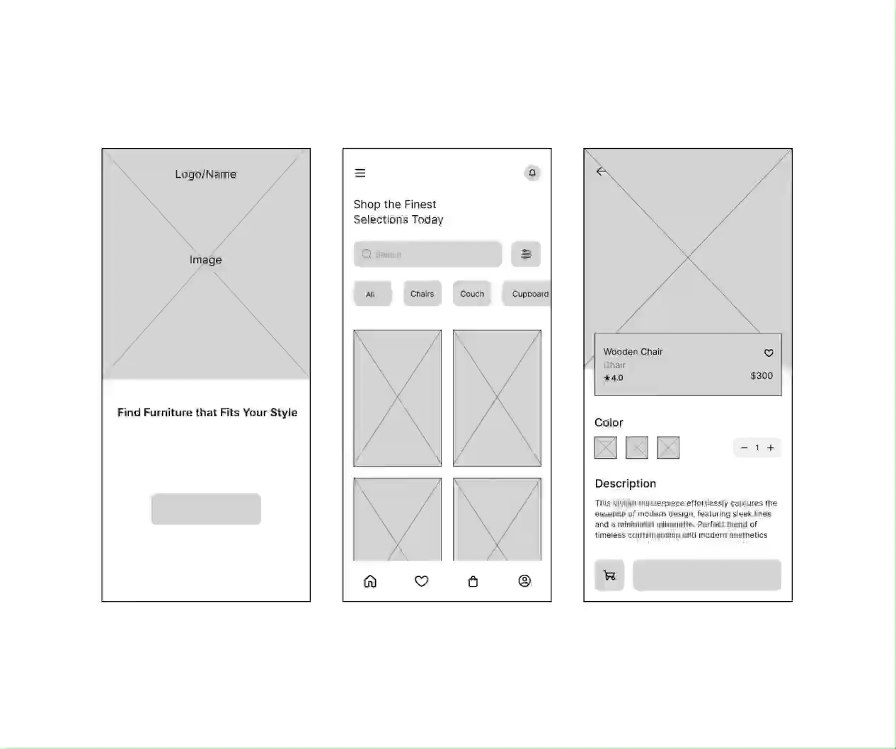 Wireframe to UI by Aswathi M on Dribbble