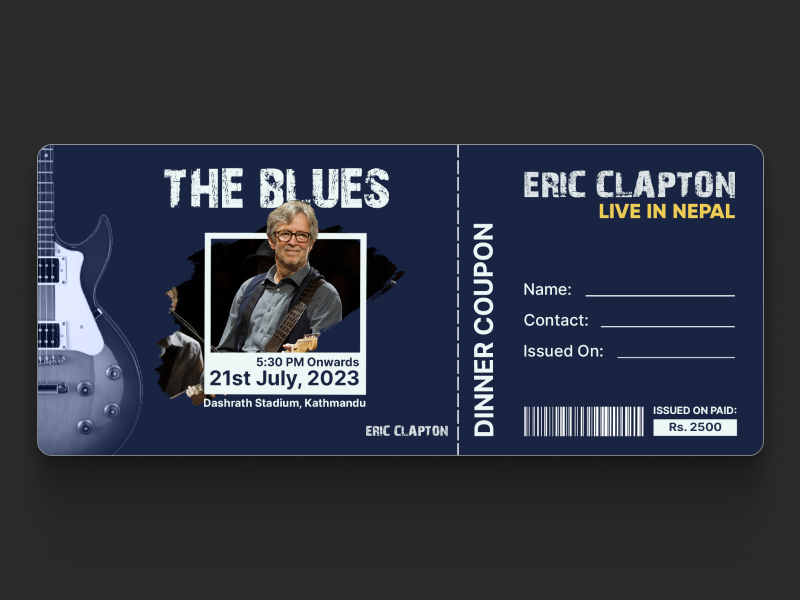 Concert Ticket Concept Design by Damek Whiz on Dribbble